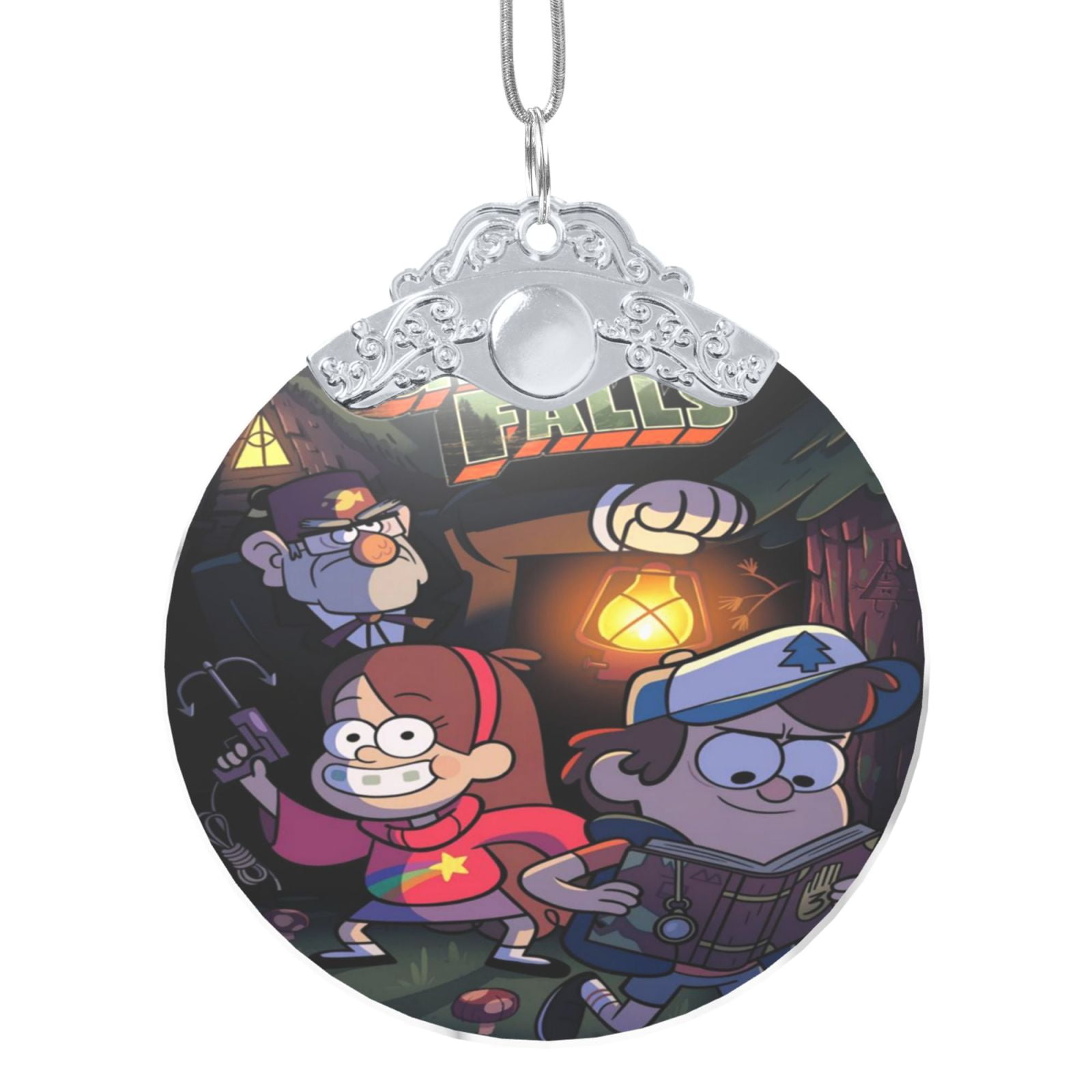 Gravity Fall Christmas Tree Glass Round Pendant, Christmas Tree ...