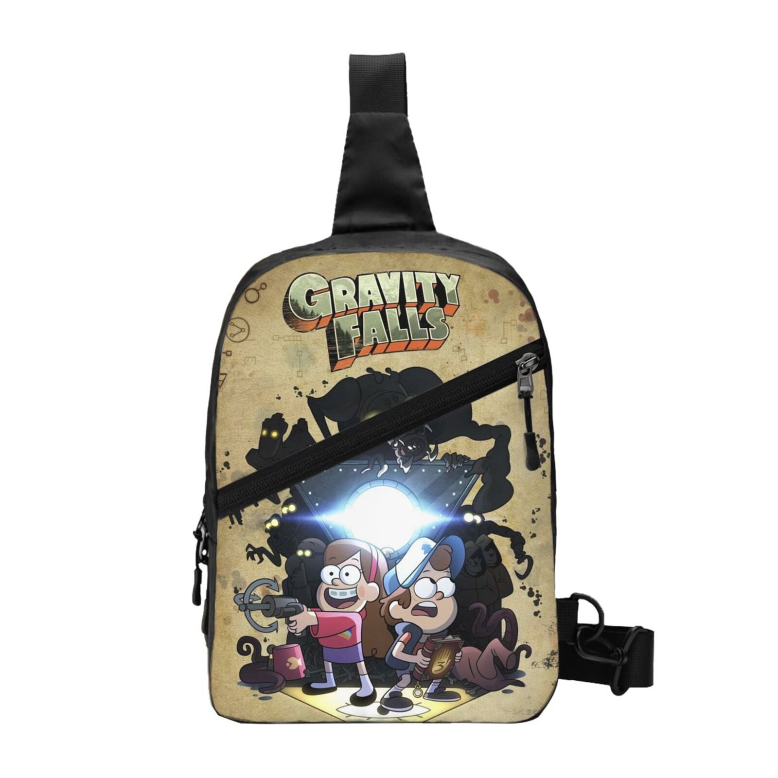 Gravity Falls Crossbody Bag Chest Backpack Compact Foldable Shoulder ...