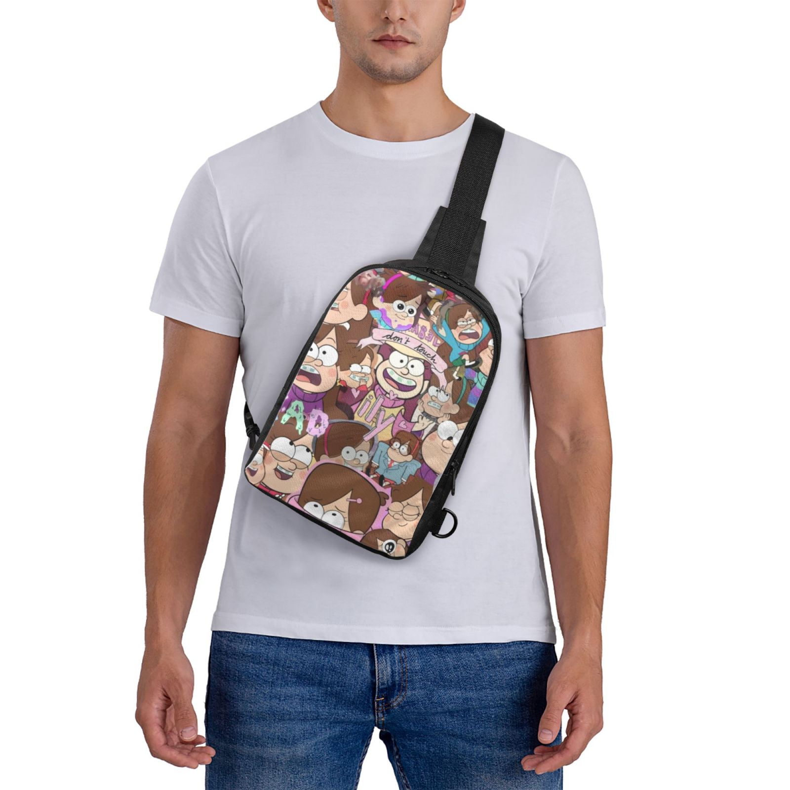 Gravity Falls Crossbody Bag,Printed Two-Pocket Shoulder Bag,Messenger ...