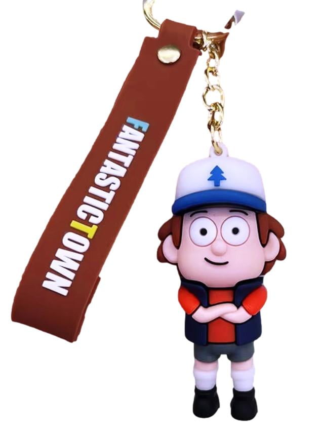 Gravity Falls Dipper Pine Themed Silicone 3D Charm Keychain Keyring ...