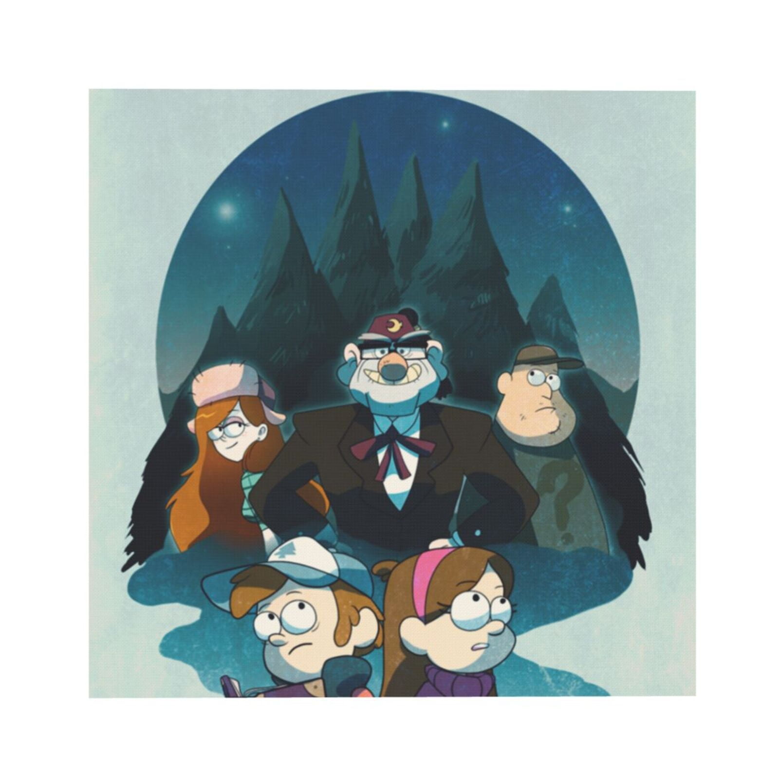 Gravity Falls Family Canvas Decorative Poster Square Unframe Wall ...