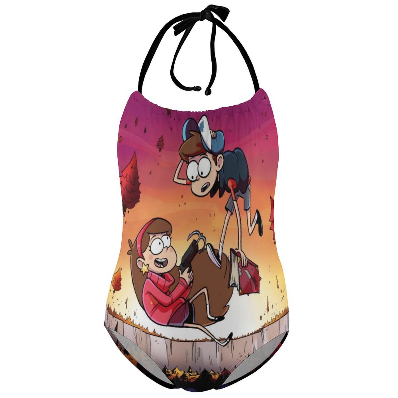 Gravity Falls Girl's One-Piece Swimsuit Bathing Suit Soft Stretchy ...