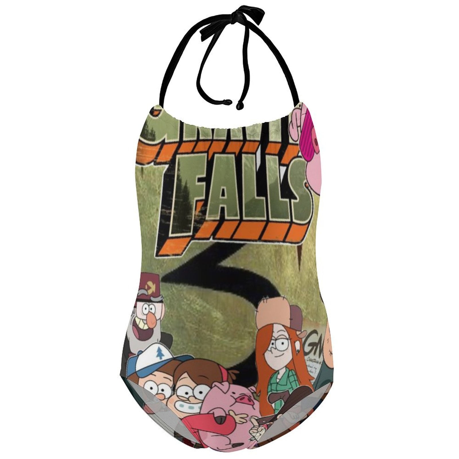 Gravity Falls Girl's One-Piece Swimsuit Bathing Suit Soft Stretchy ...