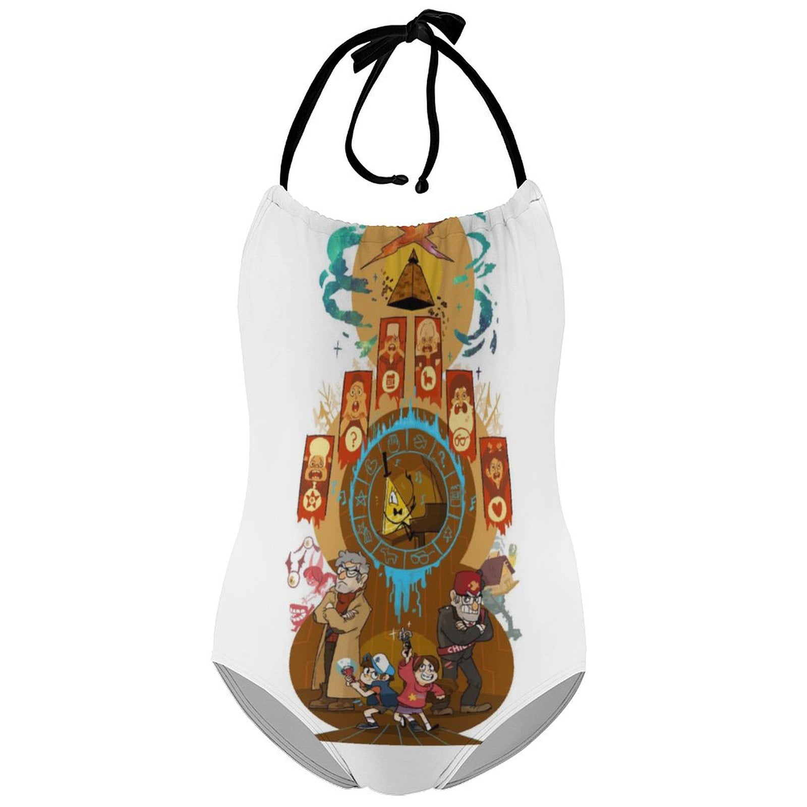 Gravity Falls Girl's One-Piece Swimsuit Bathing Suit Soft Stretchy ...