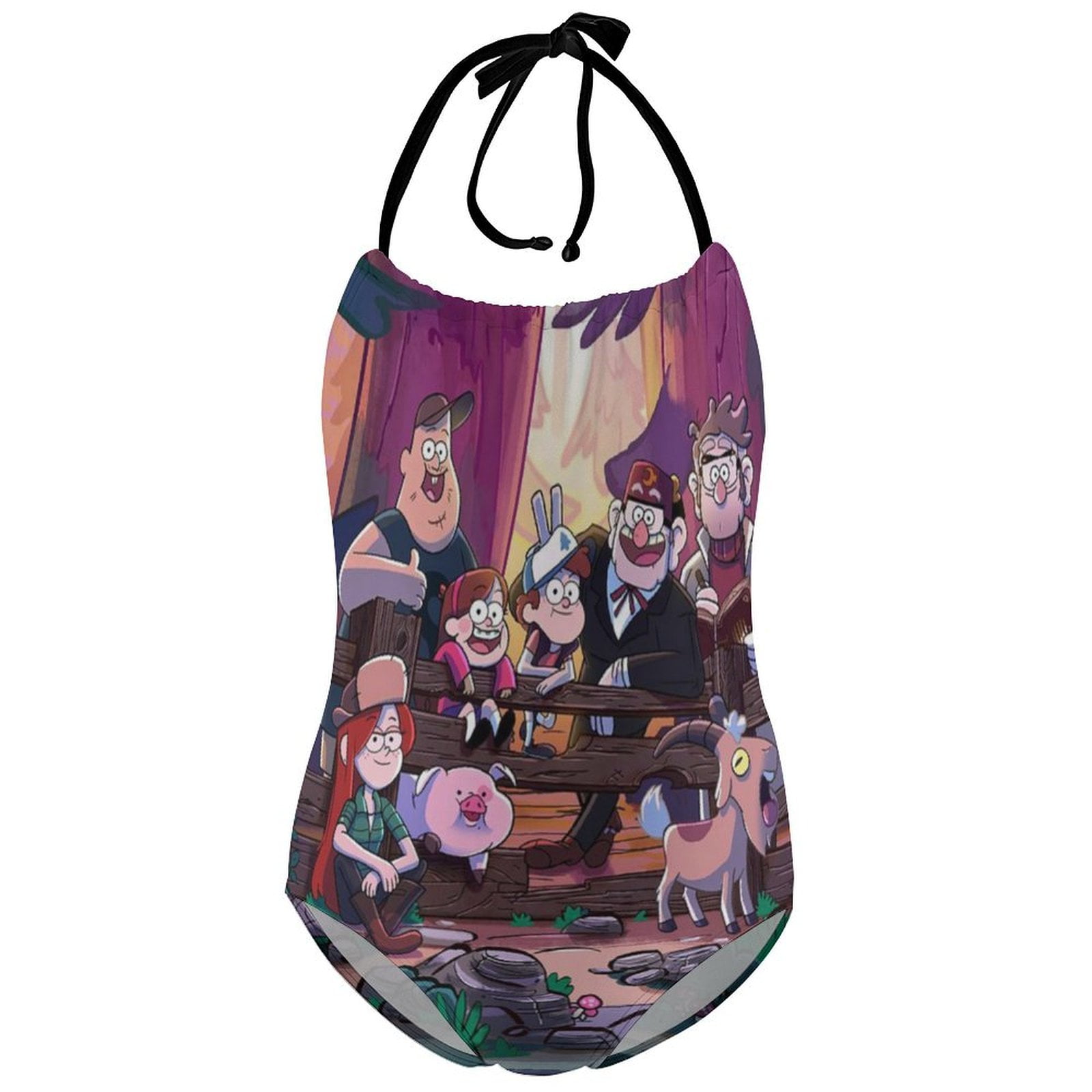 Gravity Falls Girl's One-Piece Swimsuit Bathing Suit Soft Stretchy ...