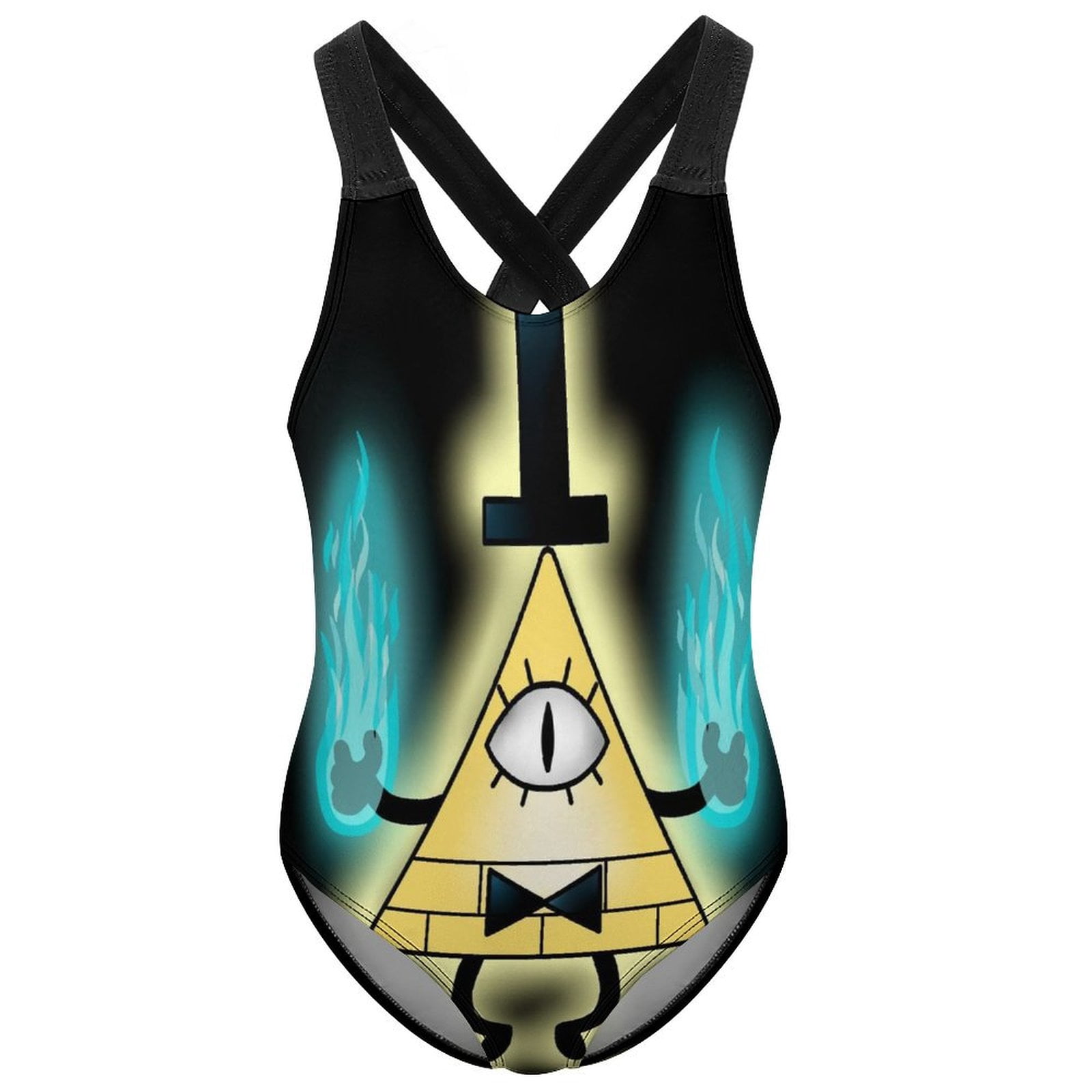 Gravity Fall Girls Swimwear Cartoon Cross Shoulder Swimsuit Bathing ...