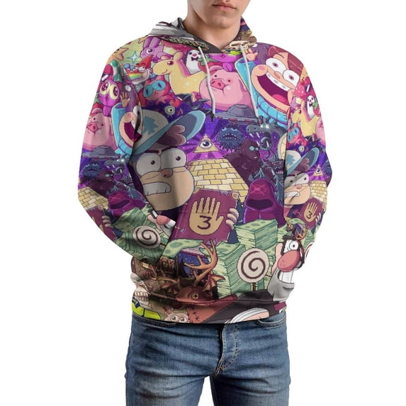 Gravity Falls Hoodie 3D Print Pullover Hooded Long Sleeve Sweatshirts ...