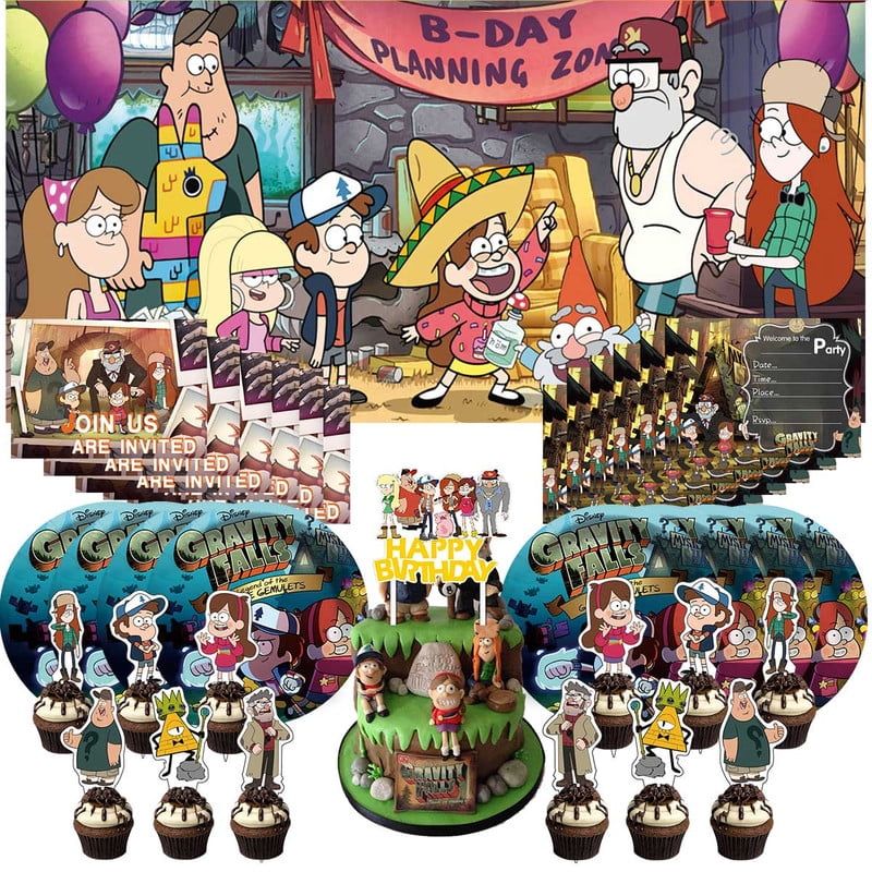 Gravity Falls Invitation Cards Invite Party Supplies Decor Decorations ...