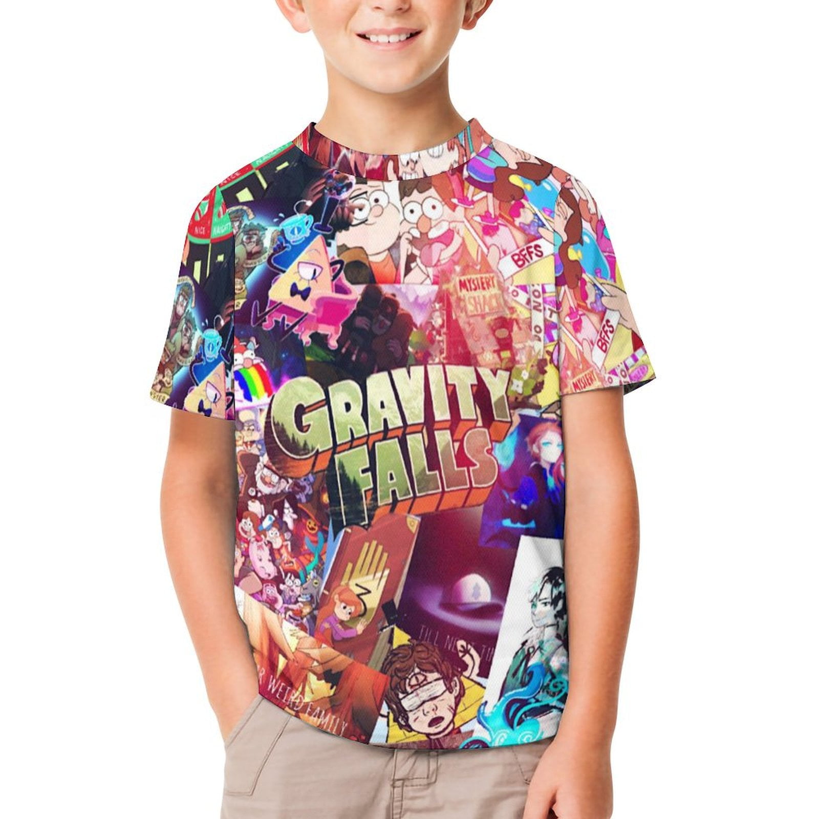 Gravity Falls Kid Shirts Unisex Casual Tops 3D Print Graphic Tees Short ...