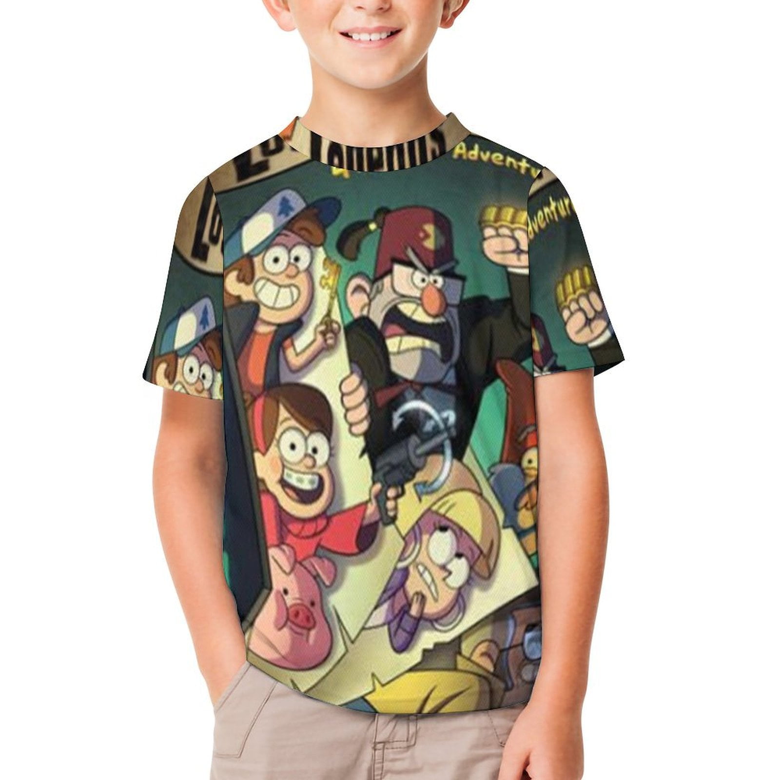 Gravity Falls Kid Shirts Unisex Casual Tops 3D Print Graphic Tees Short Sleeve T Shirts for Boys ...