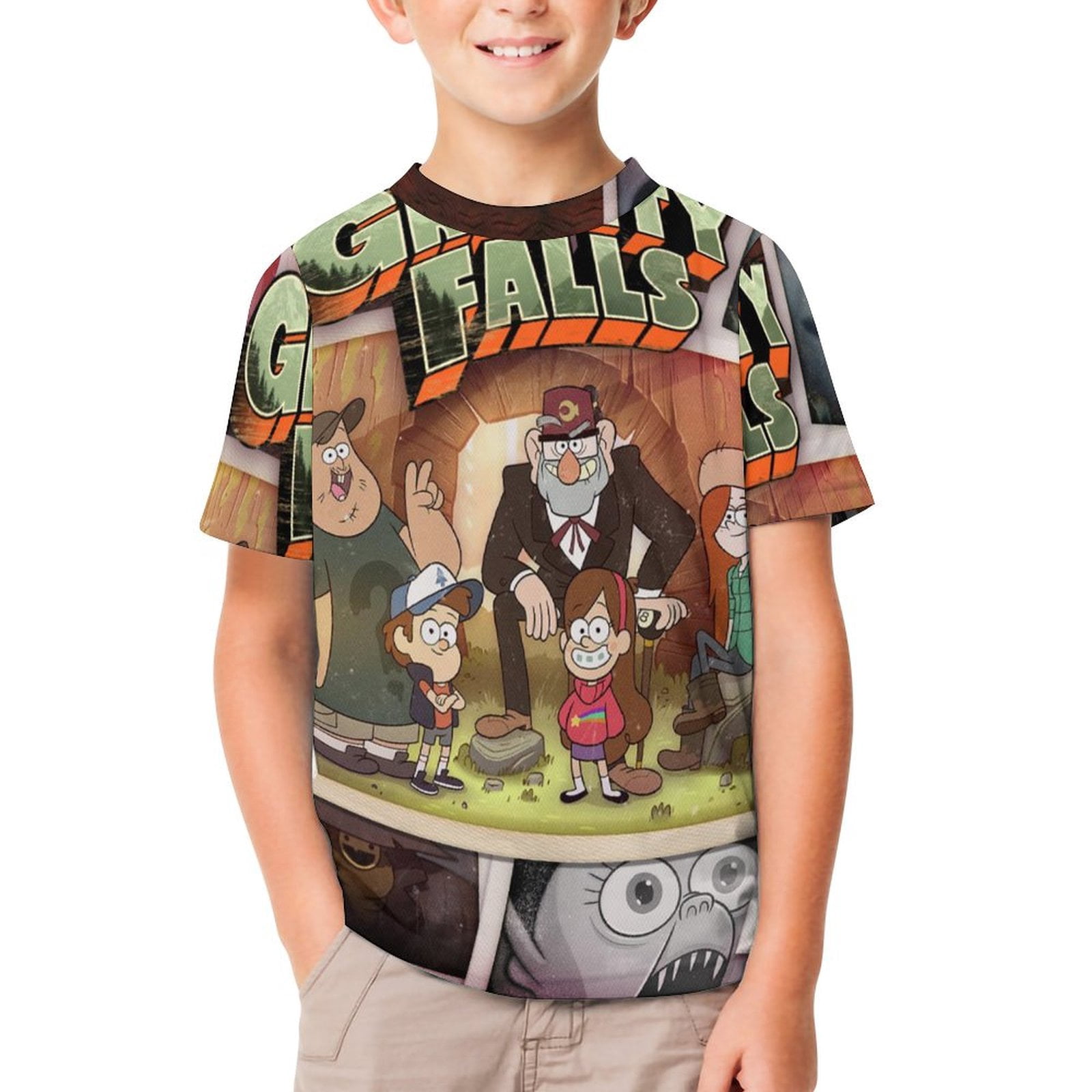 Gravity Falls Kid Shirts Unisex Casual Tops 3D Print Graphic Tees Short ...