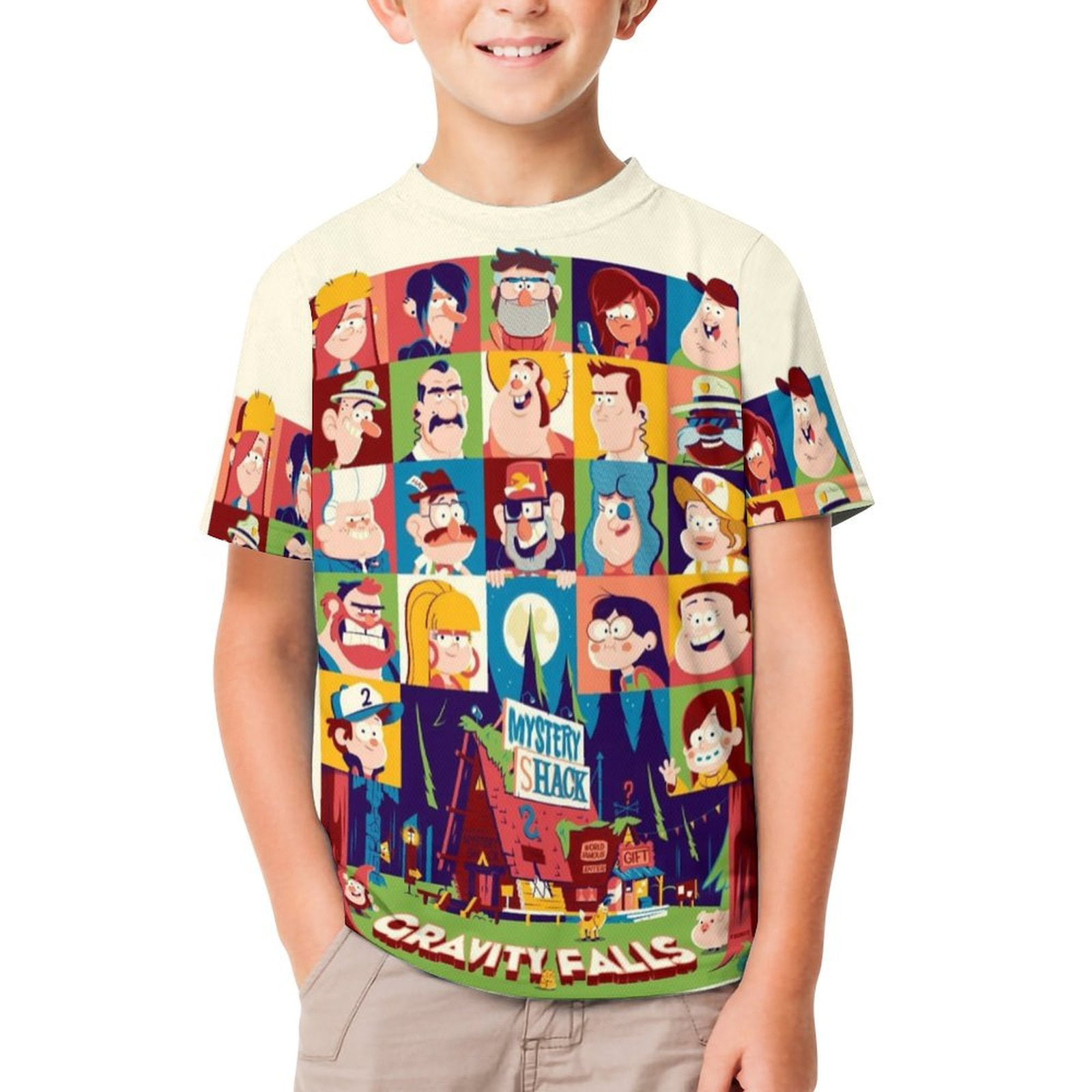 Gravity Falls Kid Shirts Unisex Casual Tops 3D Print Graphic Tees Short ...