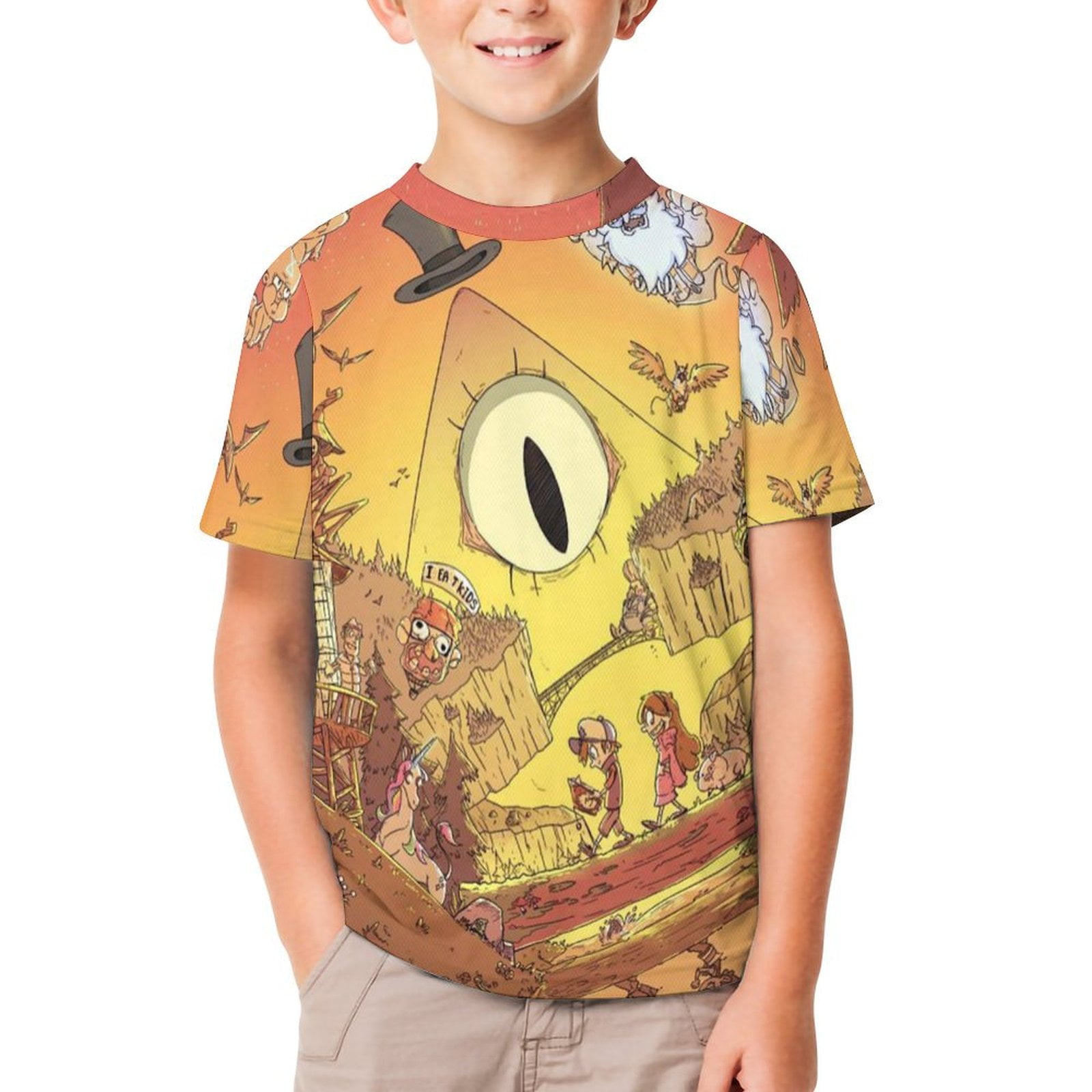 Gravity Falls Kid Shirts Unisex Casual Tops 3D Print Graphic Tees Short ...