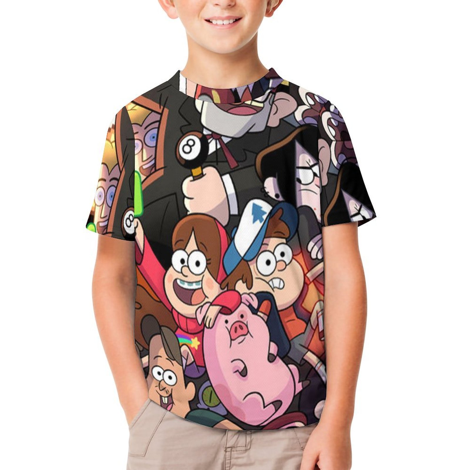 Gravity Falls Kids T-Shirt Summer Short Sleeve Top Tee Shirt 3D ...