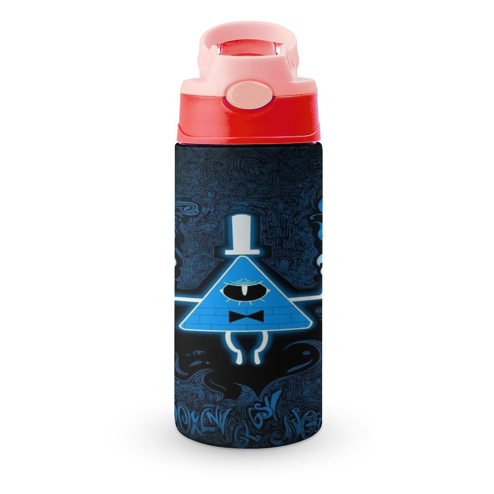 Gravity Fall Kids Water Bottle with Straw Lid Insulated Stainless Steel ...