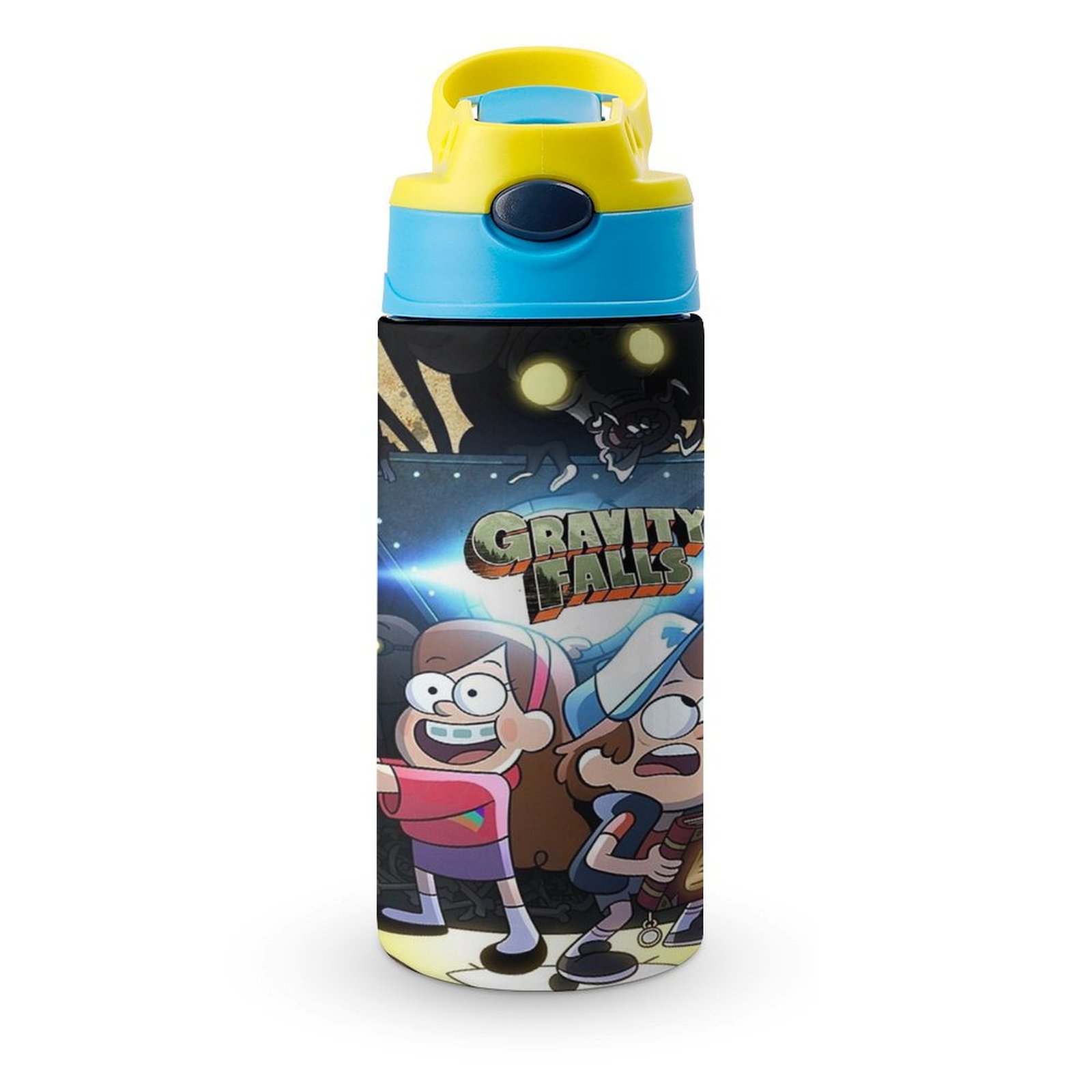 Gravity Fall Kids Water Bottle with Straw Lid Insulated Stainless Steel ...