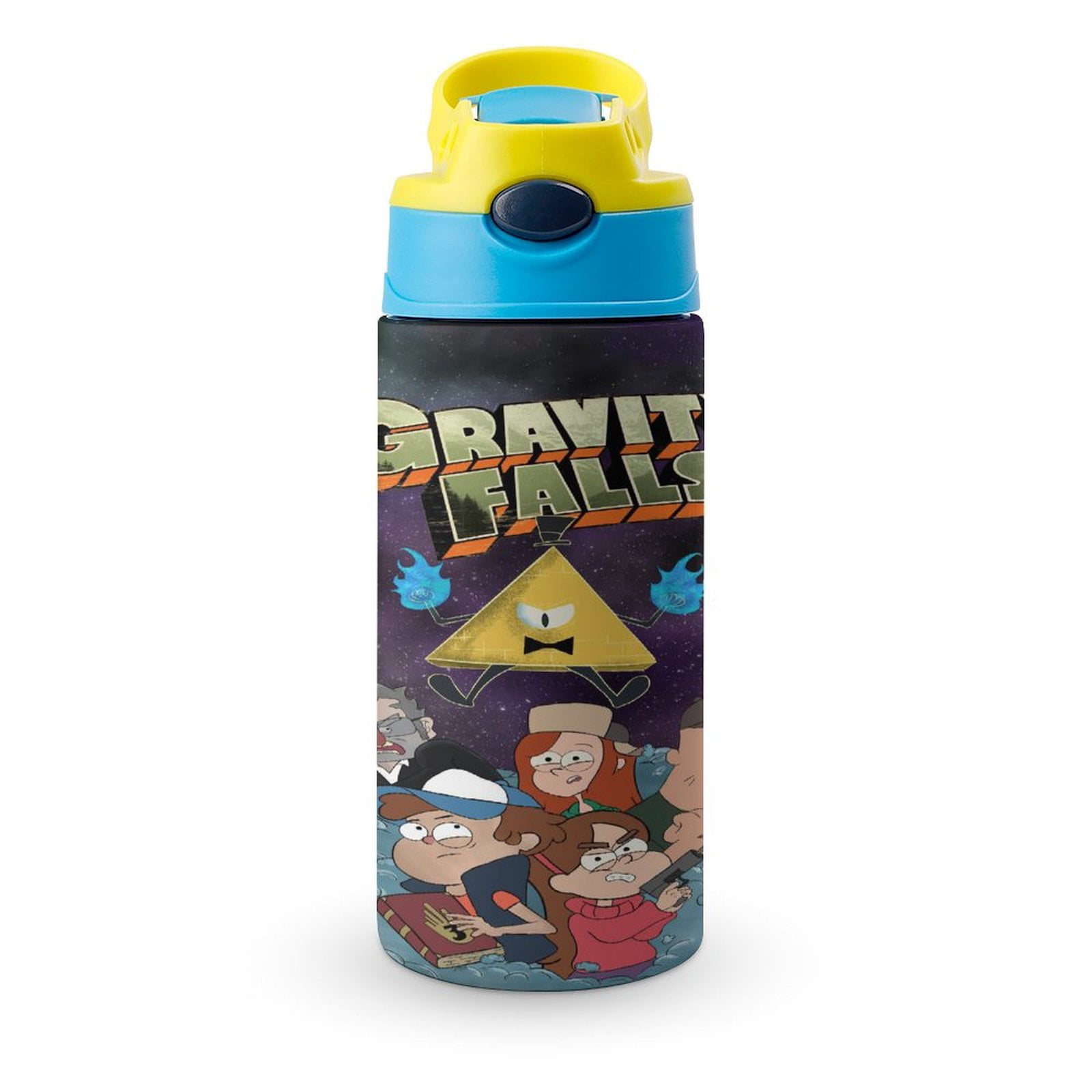 Gravity Fall Kids Water Bottle with Straw Lid Insulated Stainless Steel ...