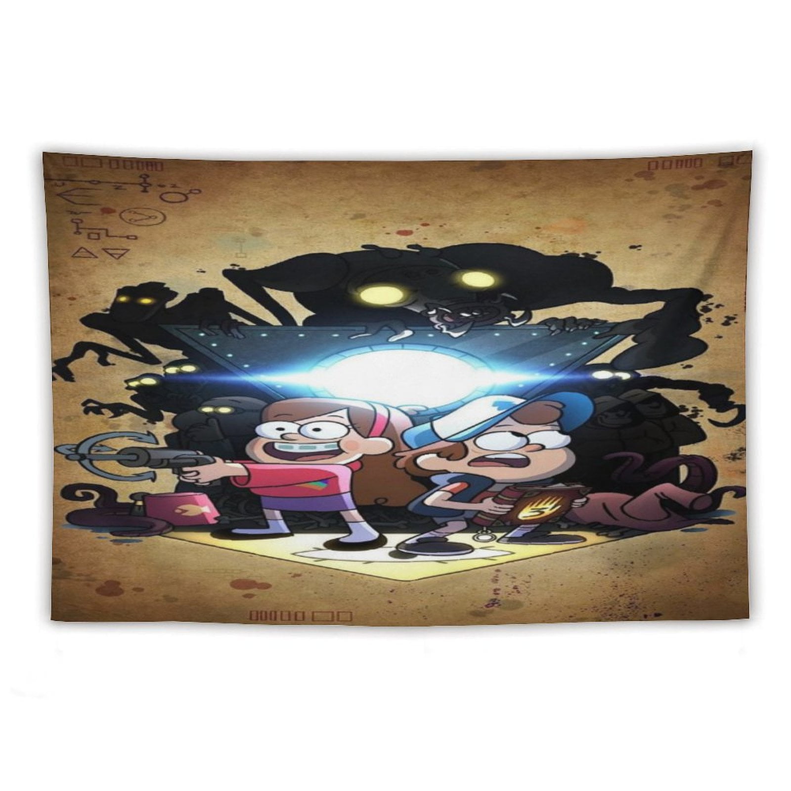 Gravity Falls Mabel Pines Dipper Pines Tapestry Gift Wall Hanging Backdrop for Room Bedroom ...