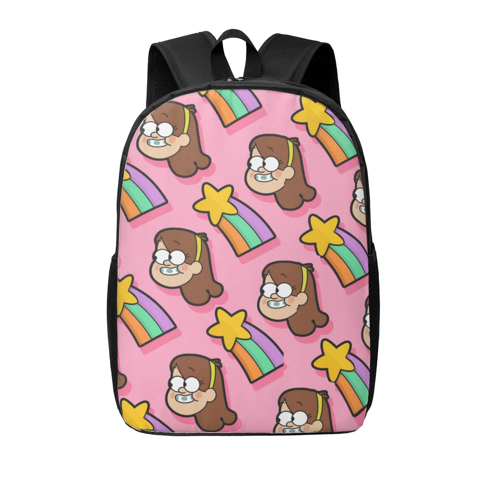 Gravity Falls Mabel Rainbow Star Backpack 17 Inch Large Capacity Casual ...