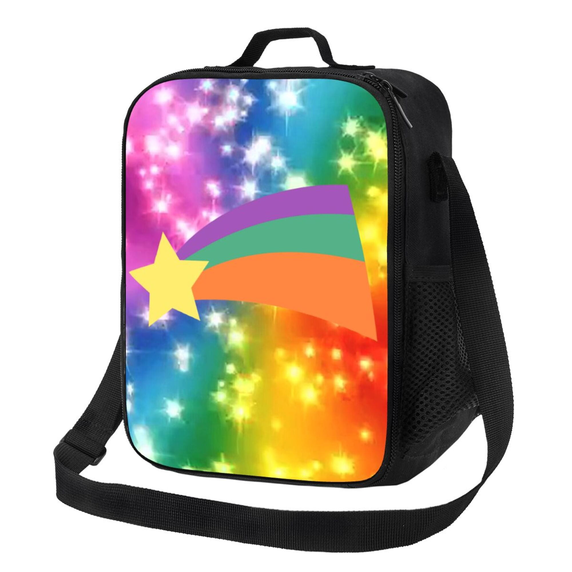 Gravity Falls Mabel Rainbow Star Lunch Bag Lunch Box Lightweight Durable Lunch Tote Bag Portable ...