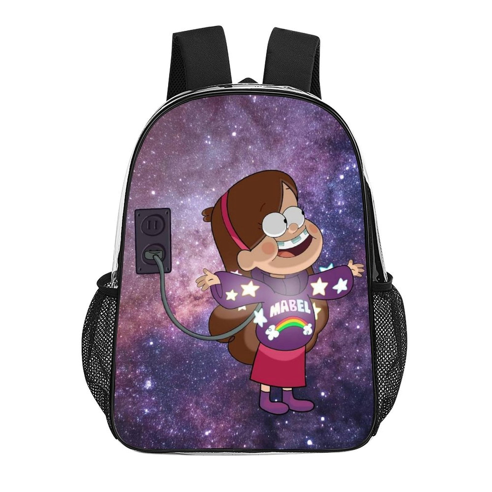Gravity Falls Mabel Transparent Bag Backpack 17 Inch Mesh Shoulder Bags ...