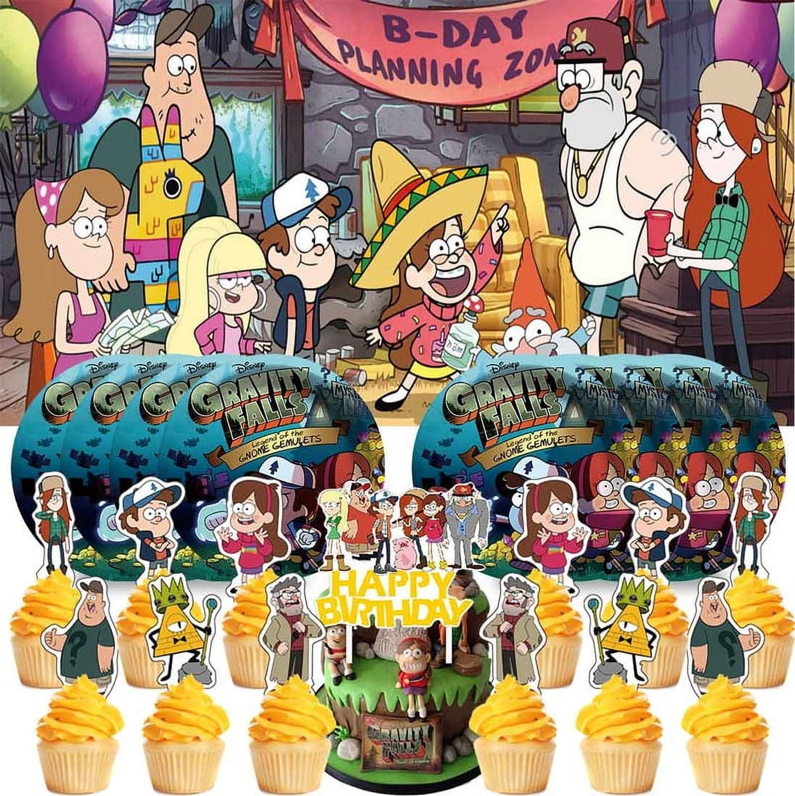 Gravity Falls Party Supplies Birthday Decorations Plates Banner Kids ...