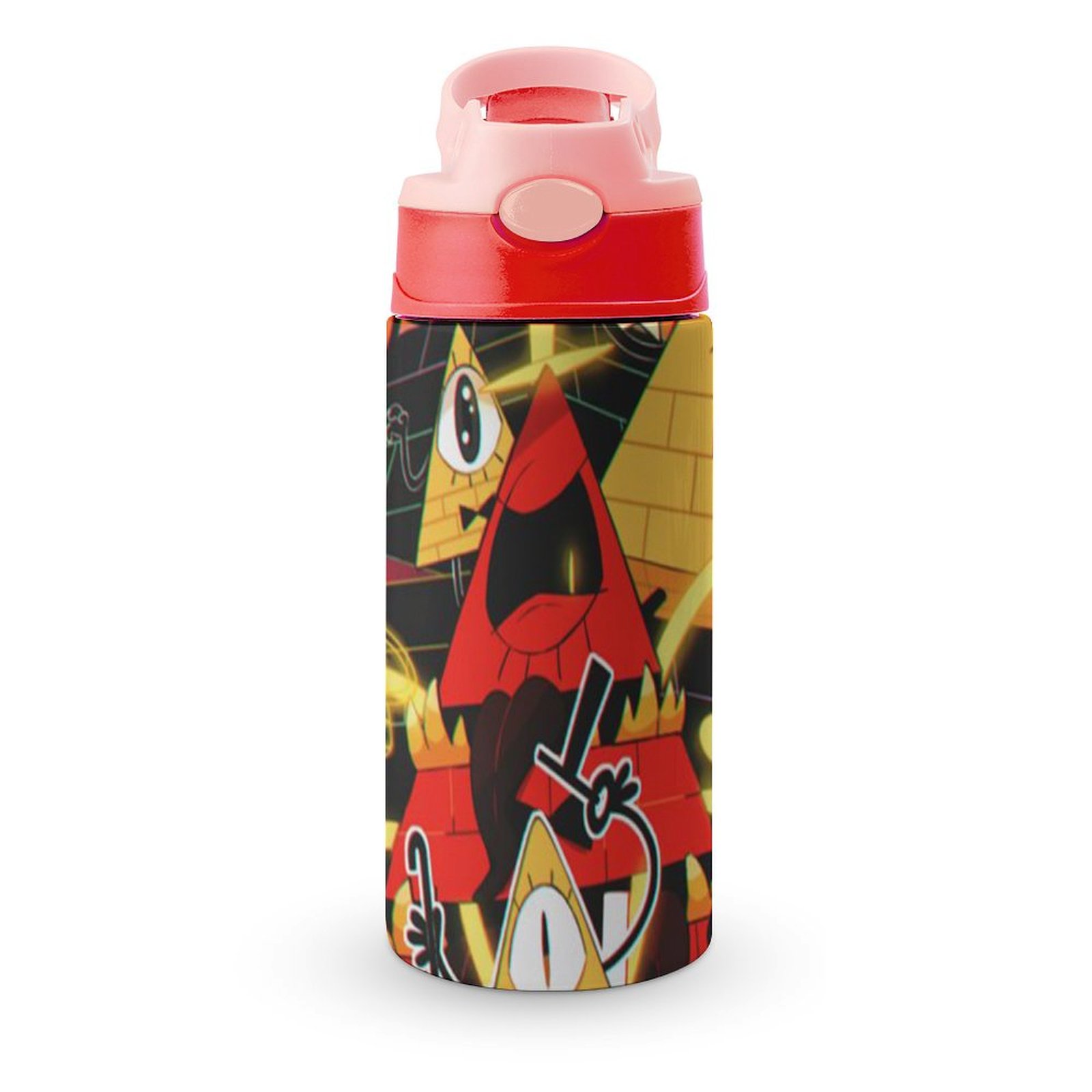 Gravity Falls Pattern Kid's Insulated Water Bottle With Straw Vacuum ...