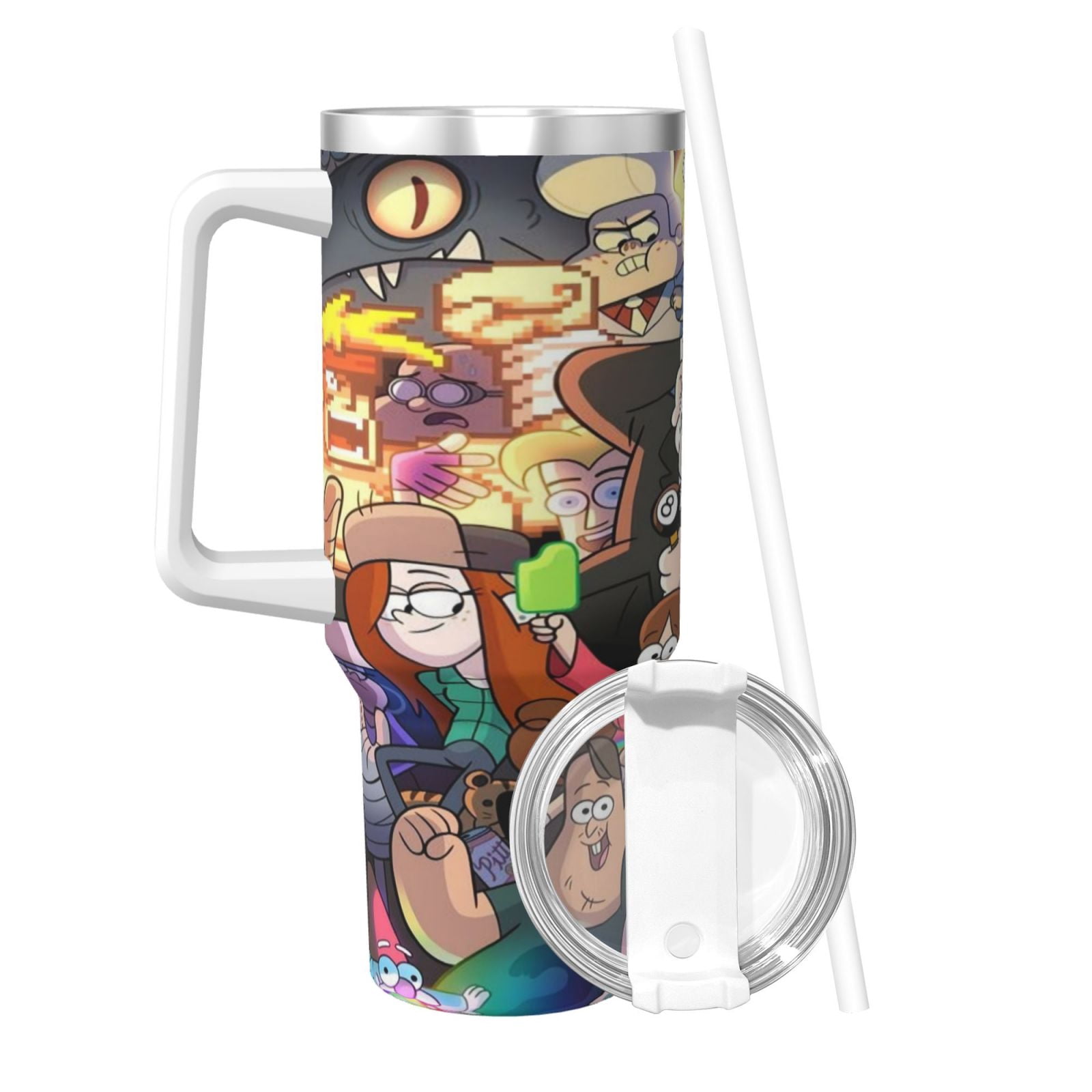 Gravity Falls Print Thermos Insulated Stainless Steel Hot/Cold Coffee ...