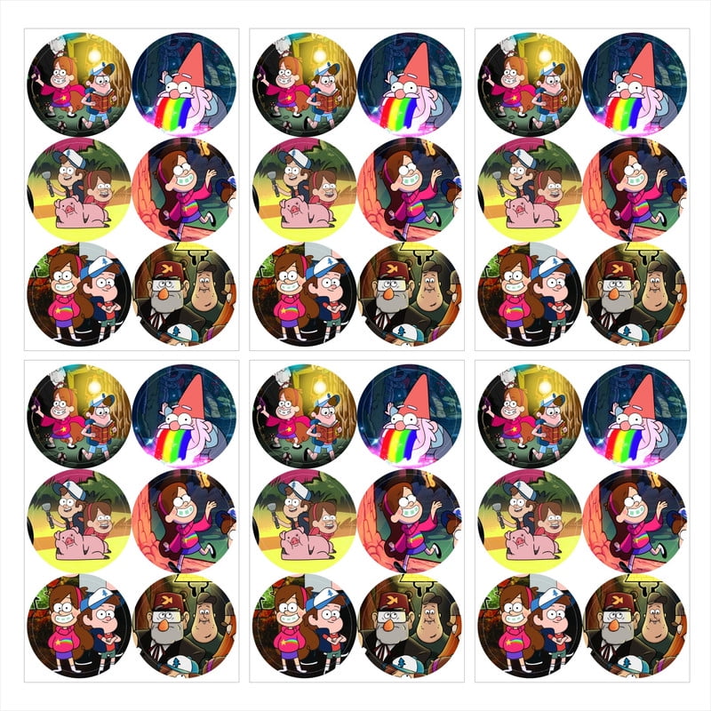 Gravity Falls Stickers Party Favors Labels Birthday Thank You Themed ...
