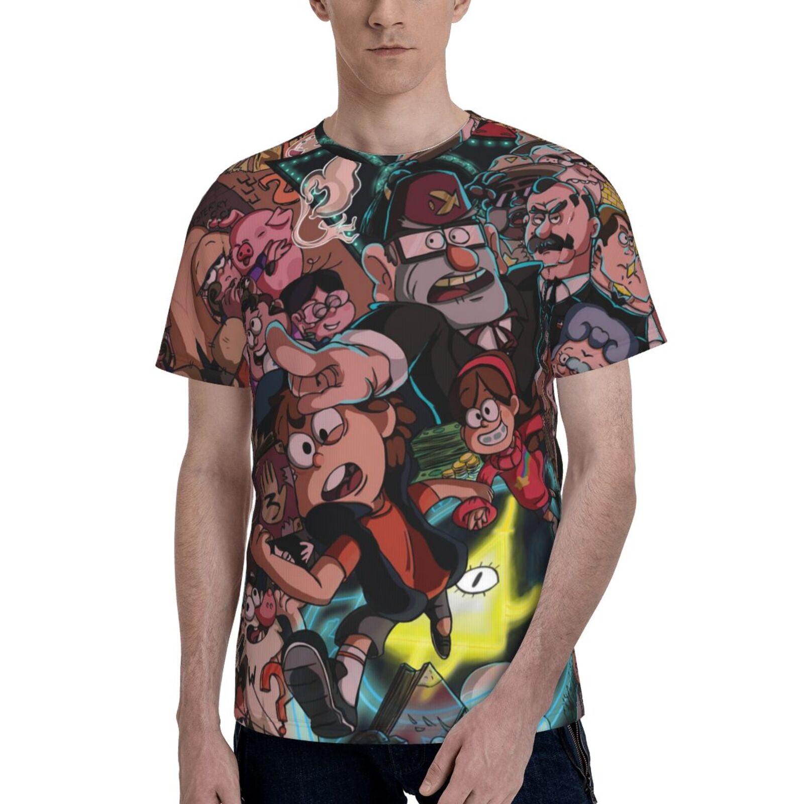 Gravity Falls T-Shirts 3d Printed Short Sleeve Tee Shirt For Men - Walmart.com