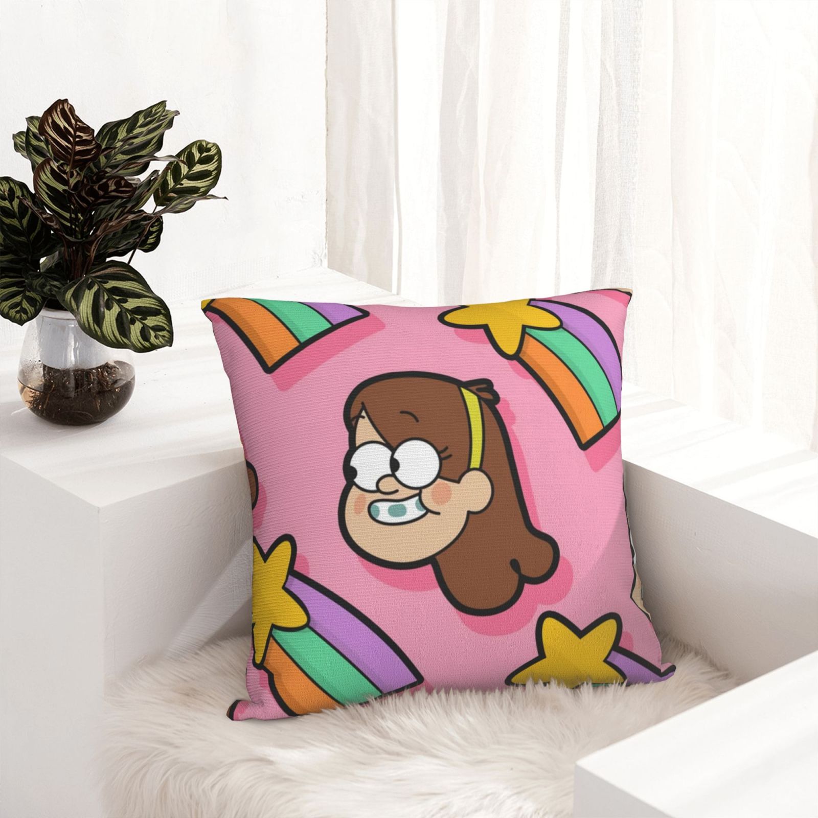 Gravity Falls Throw Pillow Band Covers Decorative Pillowcase Square ...