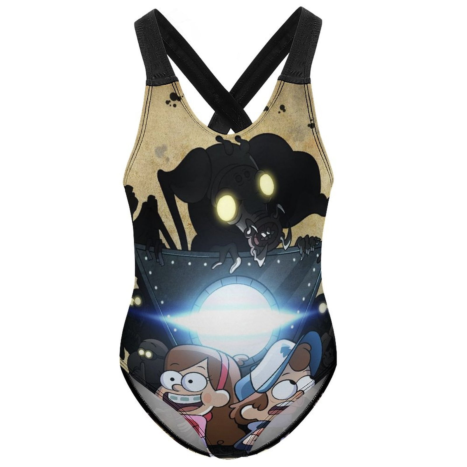 Gravity Falls Twins Children's One-piece Swimsuit Summer Girl's ...