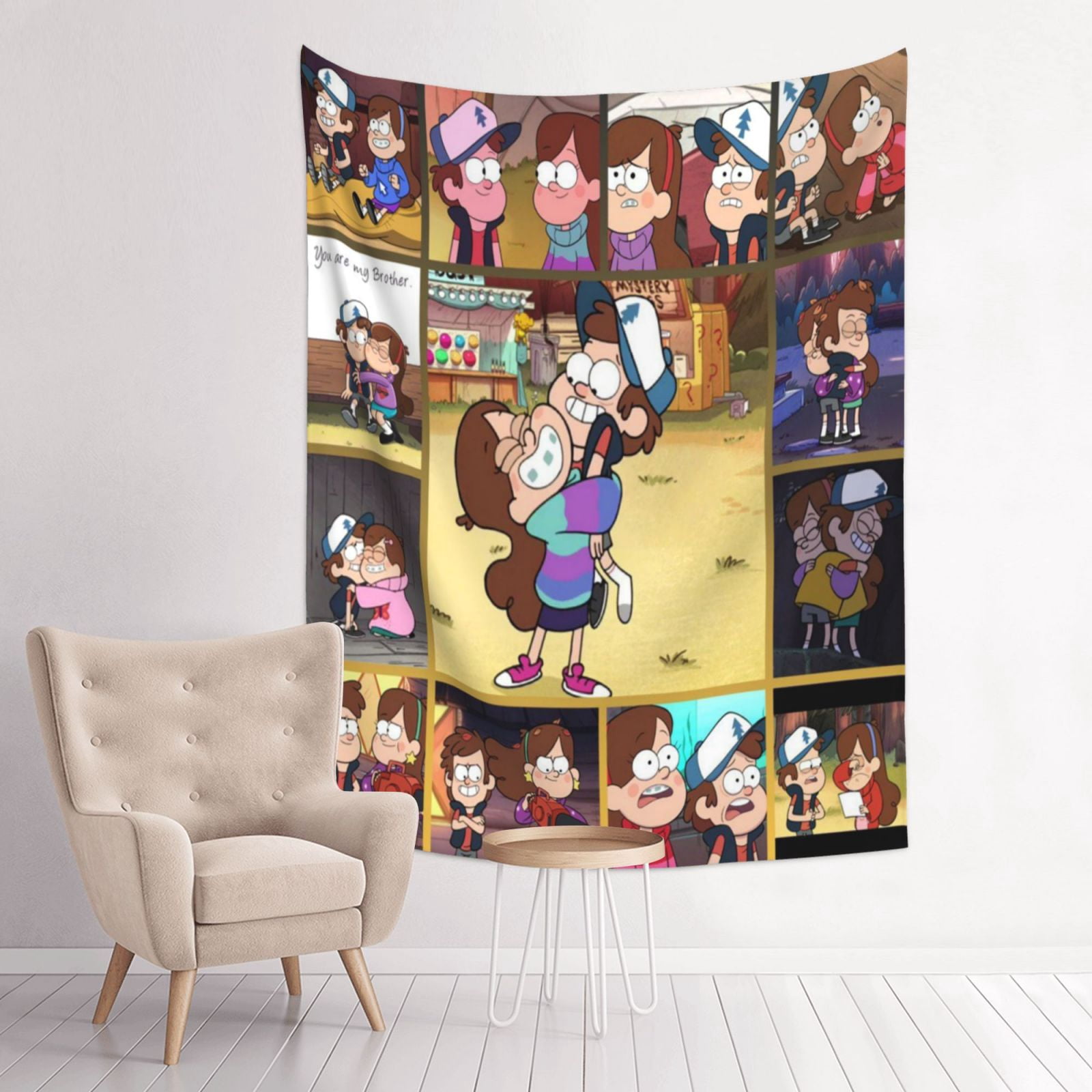 Gravity Fall Wall Tapestry Anime Poster for Bedroom Aesthetics Funny ...