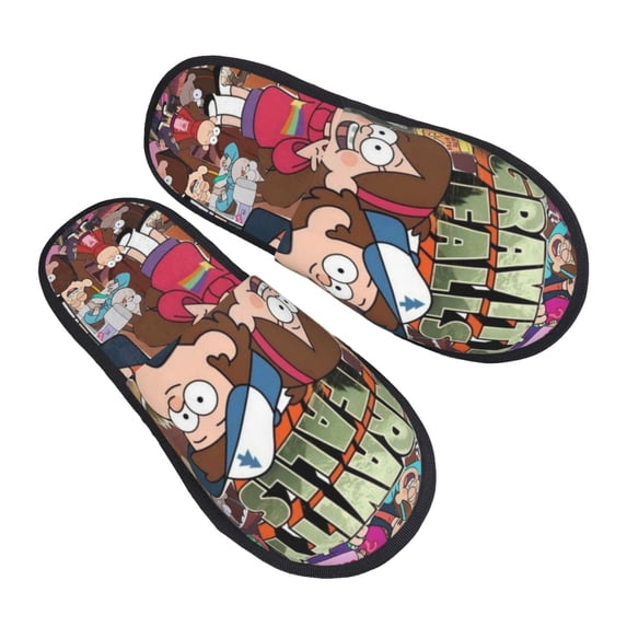 Gravity Falls Winter Home Slippers Warm House Shoes Cozy Plush Cotton Slippers For Men Women ...