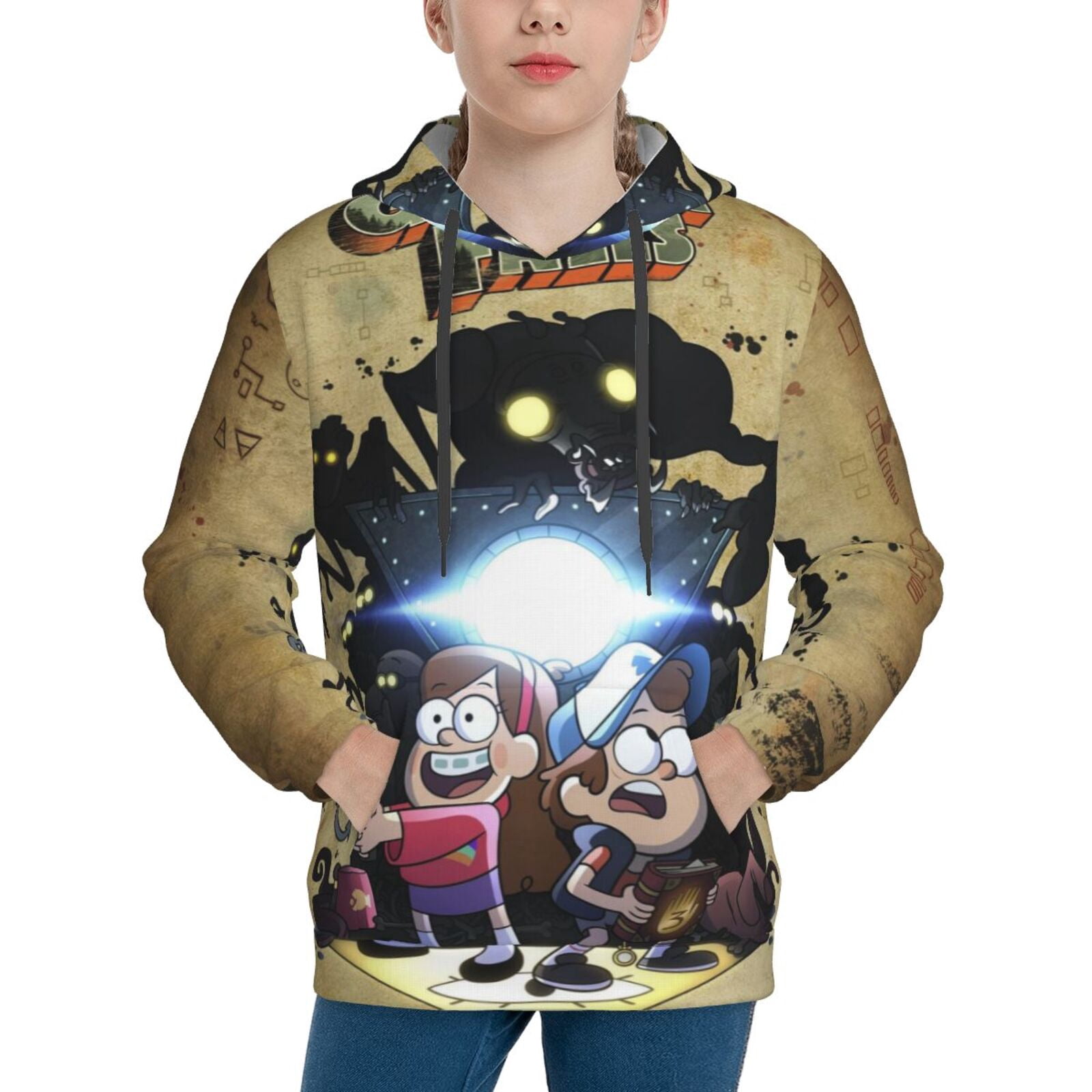 Gravity Falls Youth Hoodies 3D Print Pullover Hooded Sweatshirt Unisex ...