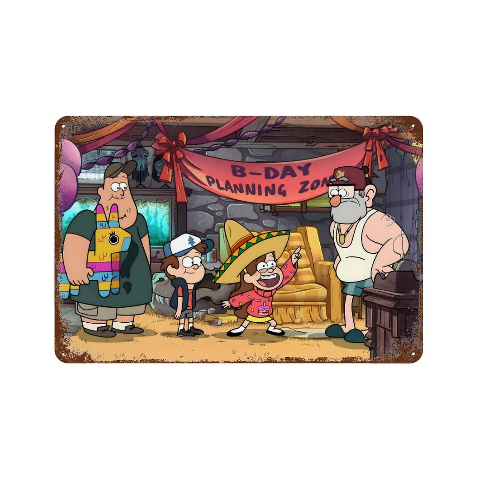 Gravity Falls-theme Metal Sign，Personalized Metal Sign Wall Decor for ...