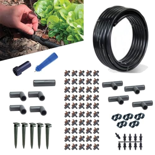 Gravity-Fed Drip Irrigation Kit with Bubbler Emitters: No-Pressure/Low ...
