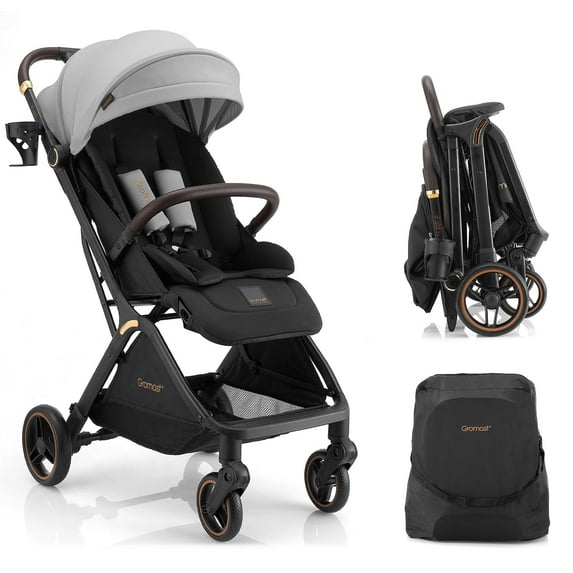 Gravity Folding Baby Stroller - Portable Toddler Stroller w/ Adjustable ...