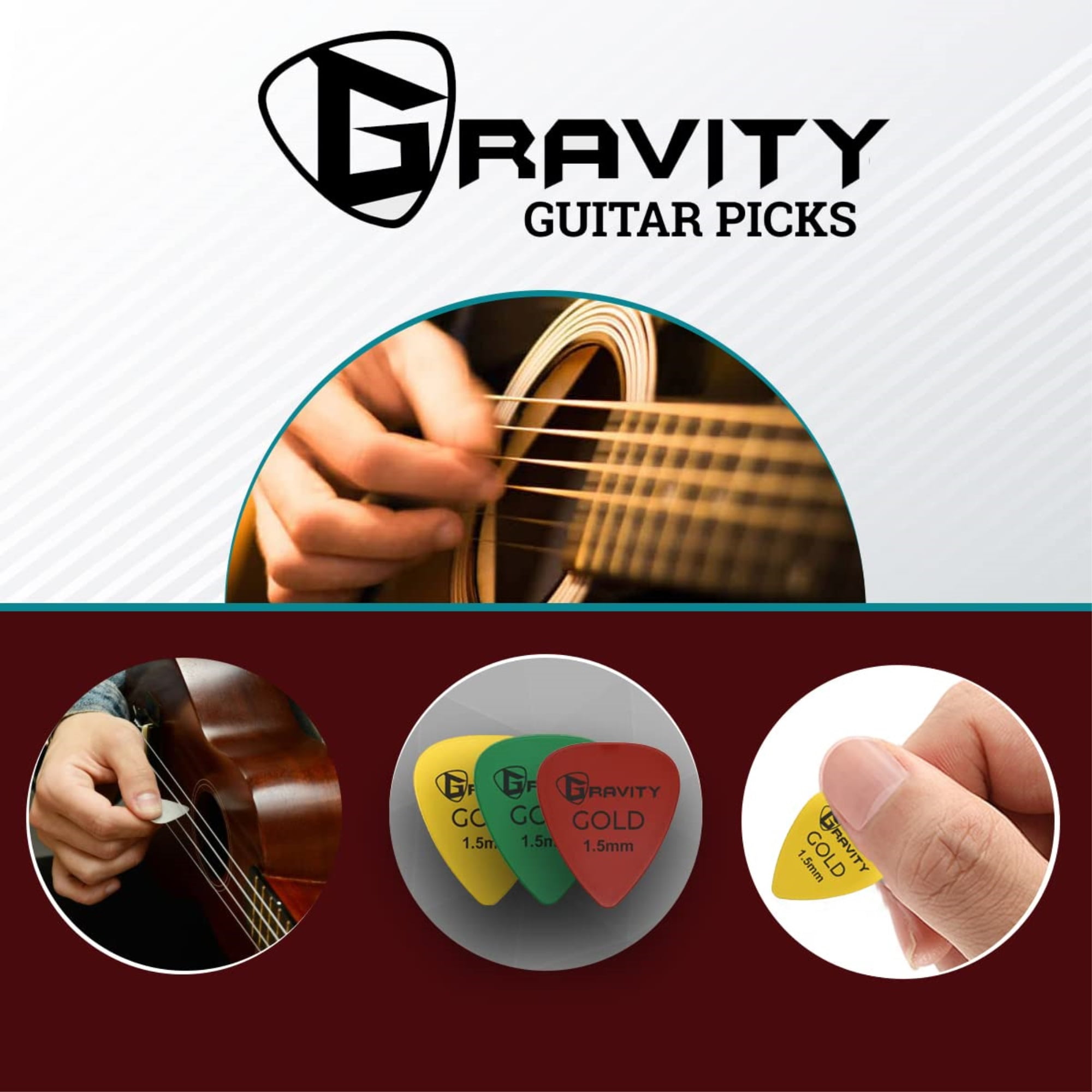 Gravity Gold Series Guitar Picks - Perfect For Beginners ...