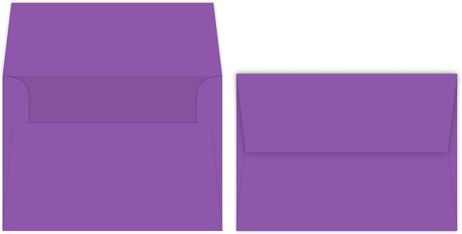 Violet A7 Bright Color Envelopes - 5 1/4 x 7 1/4 Inches - Perfect for ...