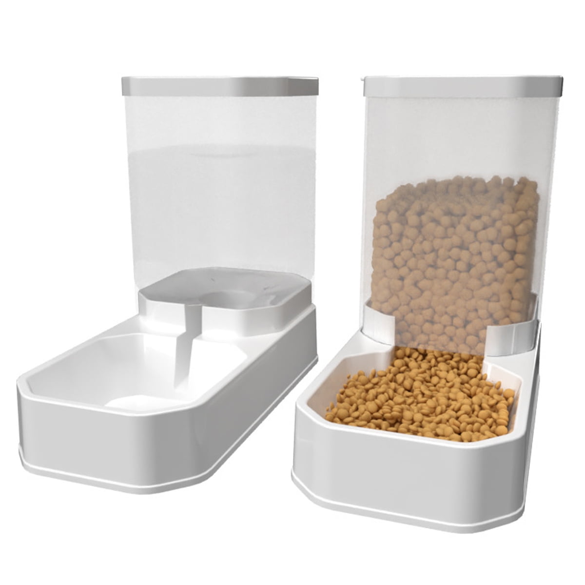 Gravity Pet Feeder and Water Dispenser Set, Automatic Dog Feeder and ...
