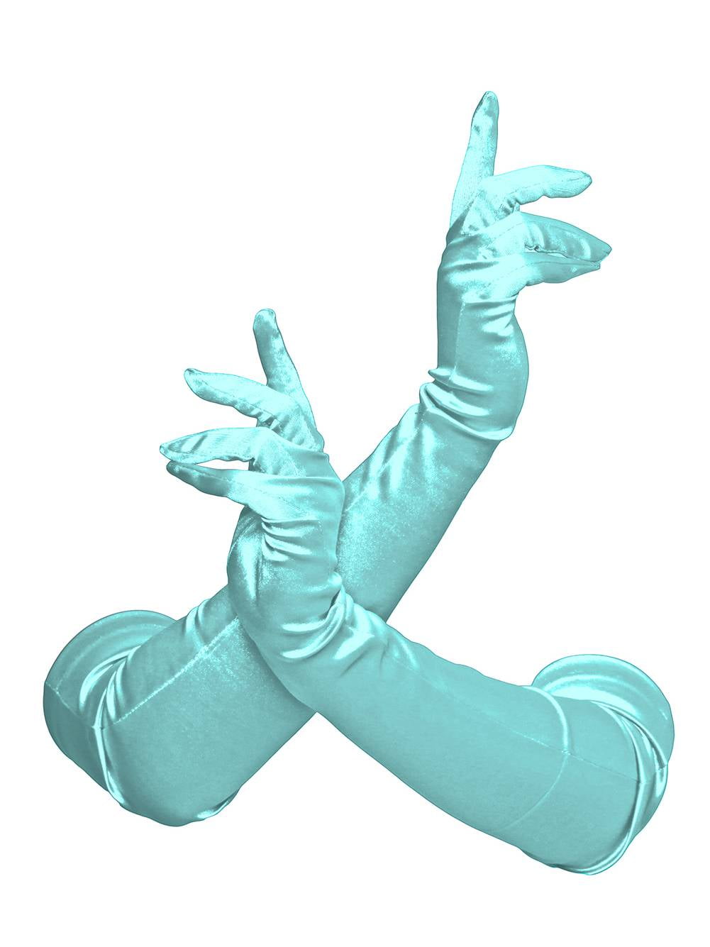 Gravity Threads 23" Inch Long Satin Opera Style Gloves, Soft, Over the ...