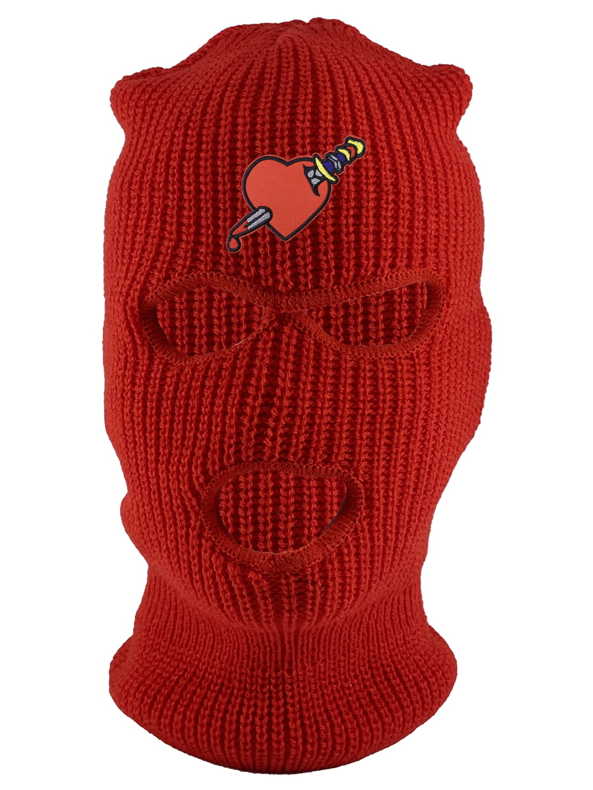 Gravity Threads Heart Stab 3-Hole Ski Mask - Red - Walmart.com