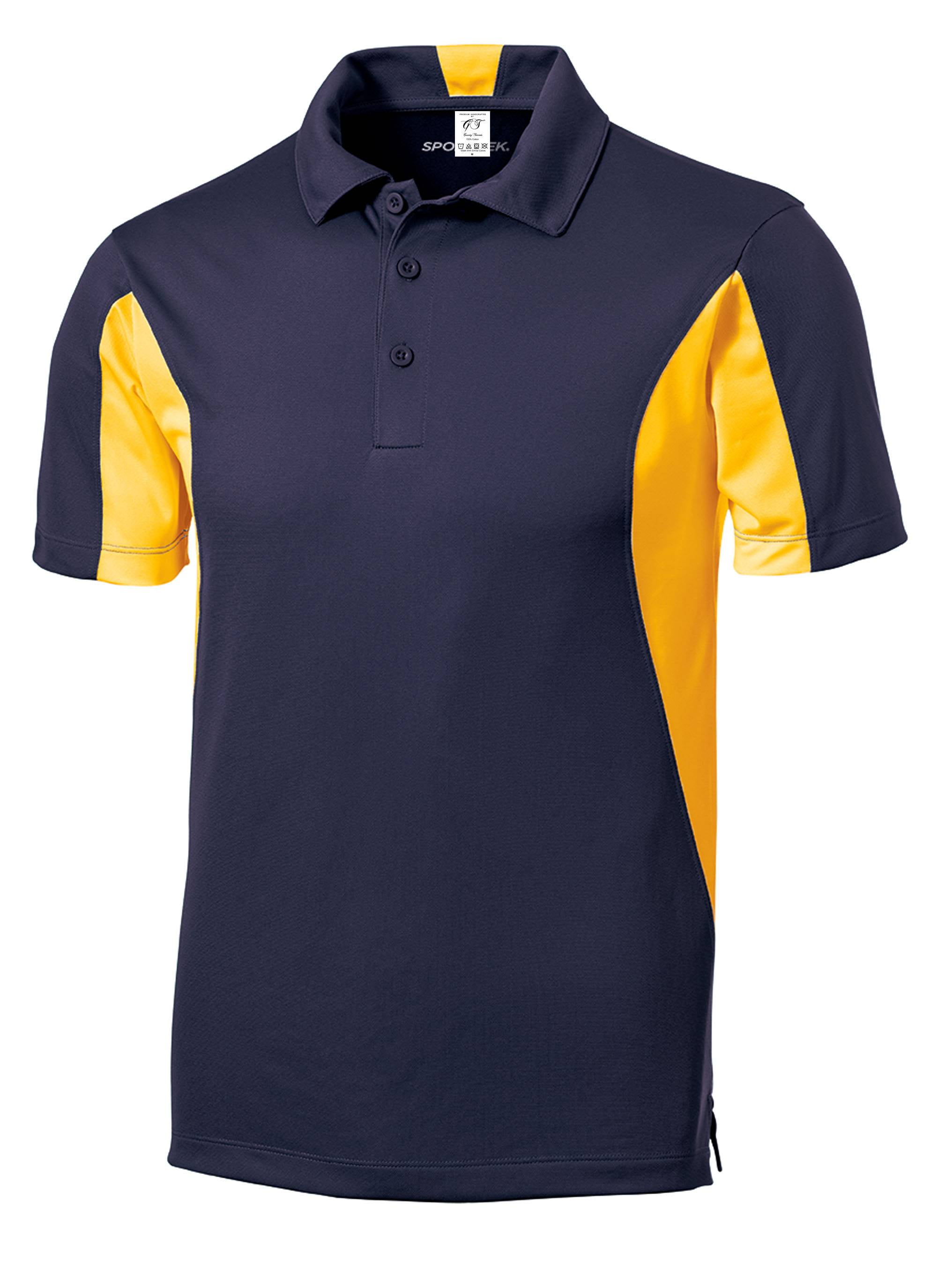 Gravity Threads Micropique Sport Athletic Polo - True Navy/Gold - 2X ...