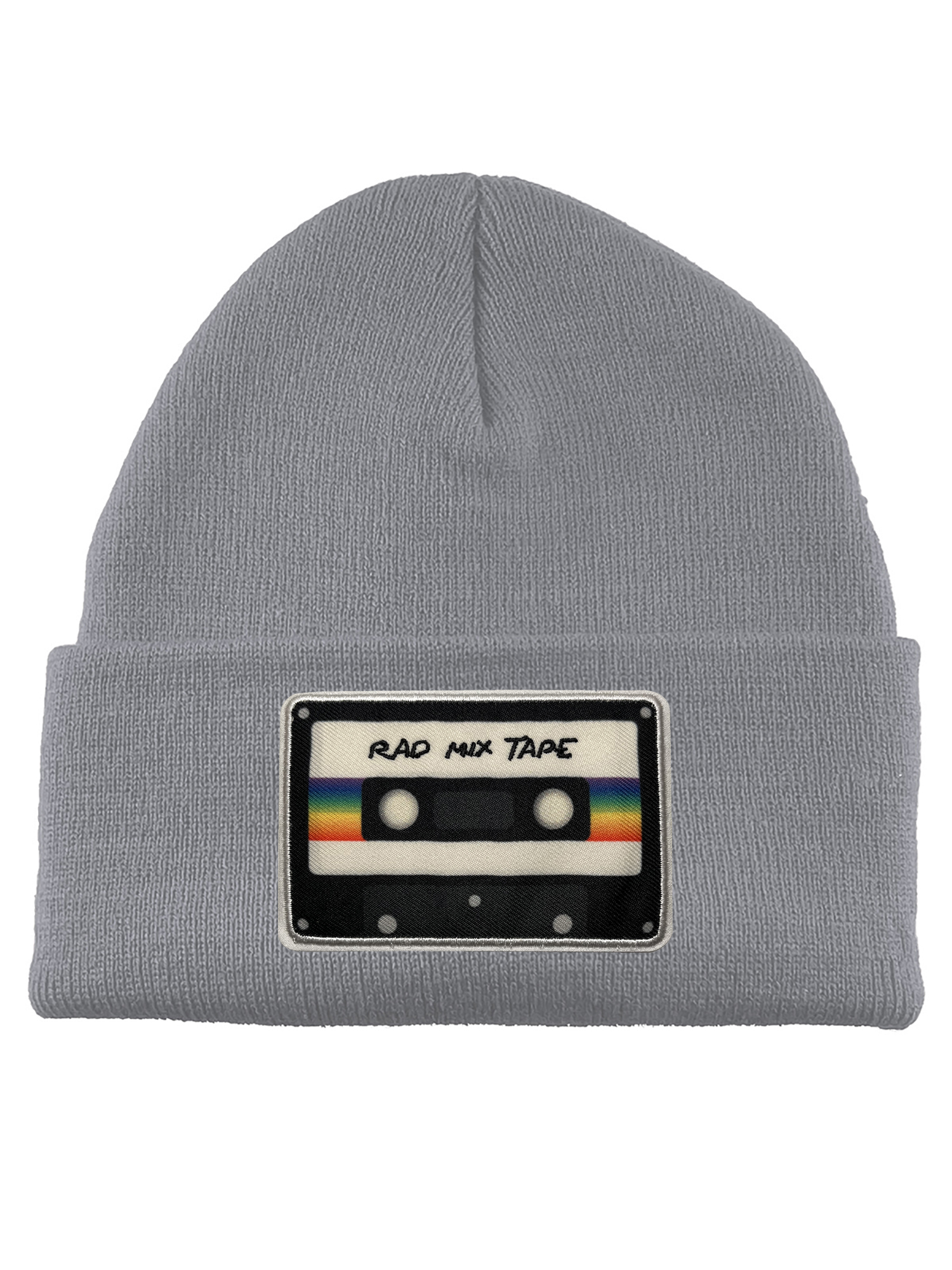 Gravity Threads Rad Mix Tape Patch Cuffed Beanie - Heather Grey ...