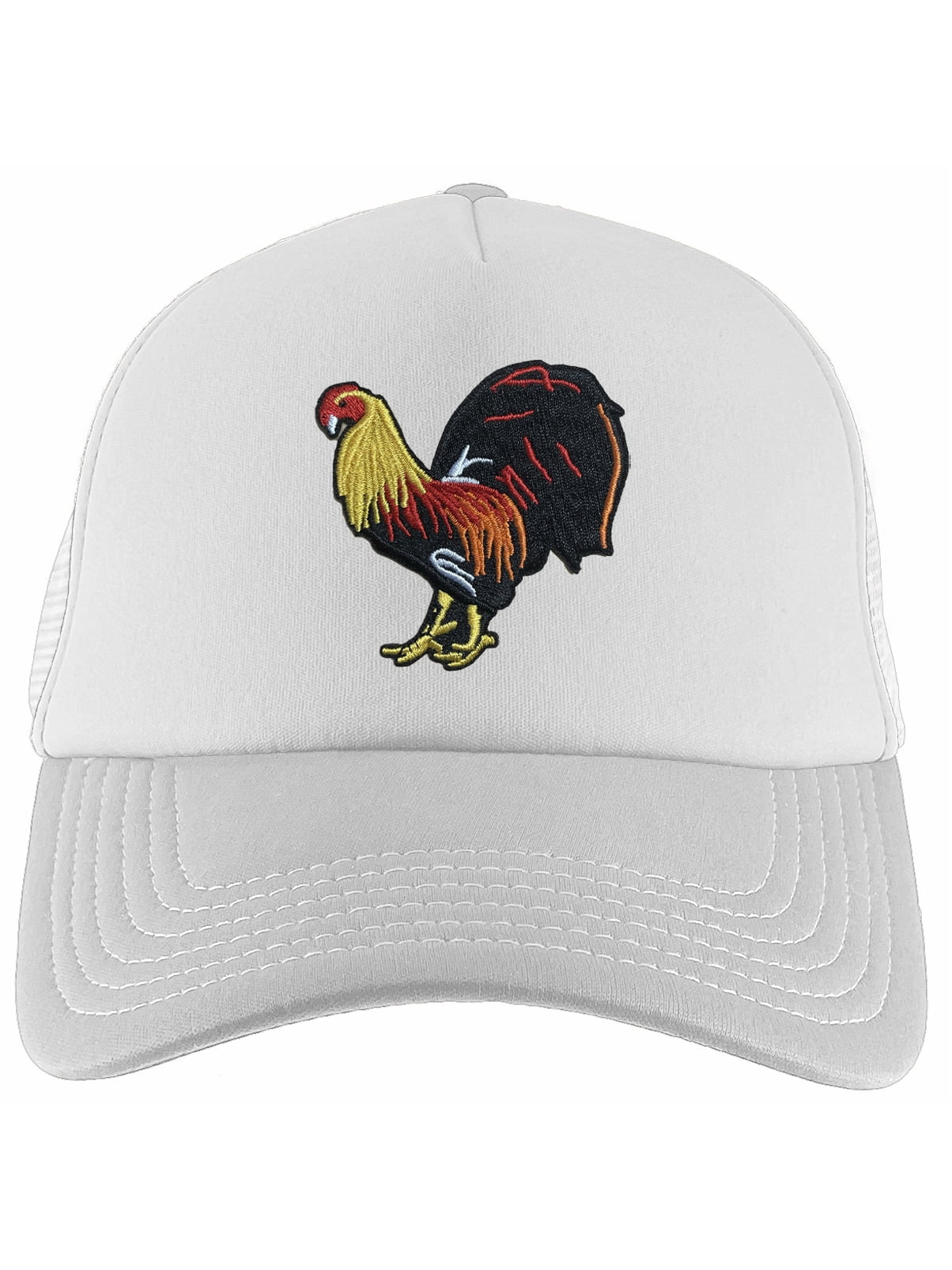 Gravity Threads Rooster Patch Adjustable Trucker Hat - White - Walmart.com
