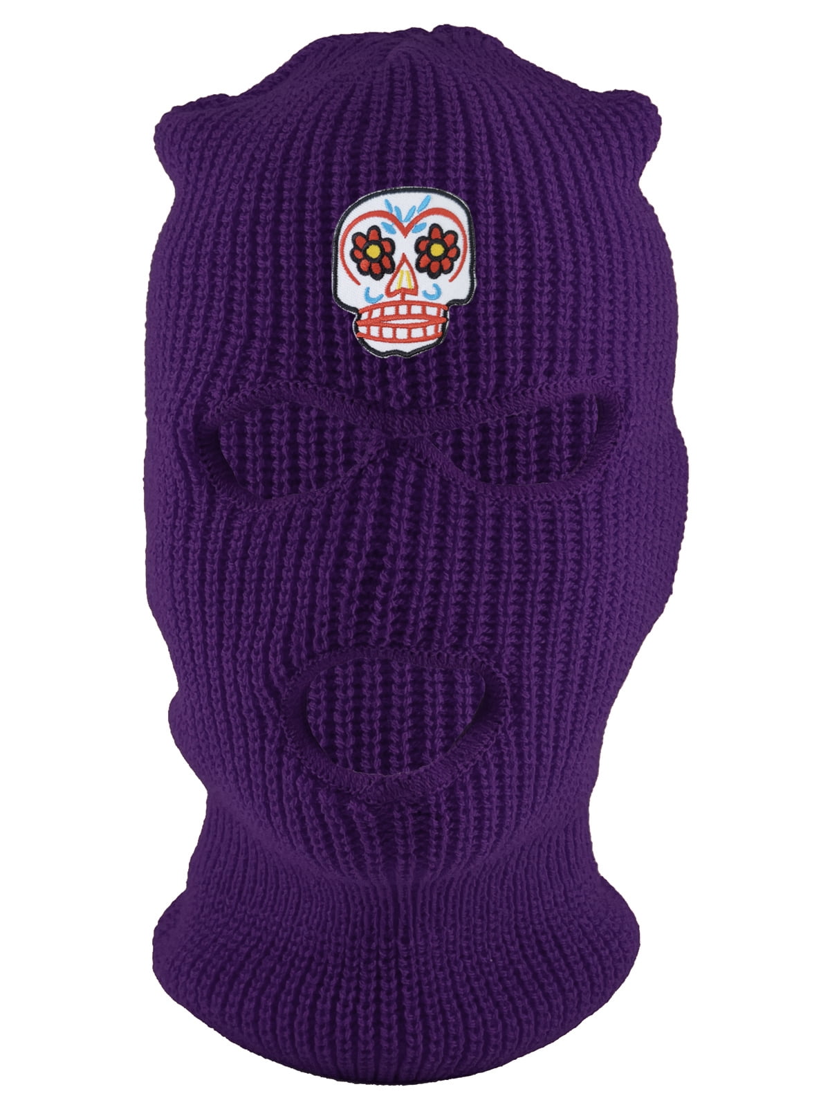 Gravity Threads Sugar Skull 3-Hole Ski Mask - Purple - Walmart.com