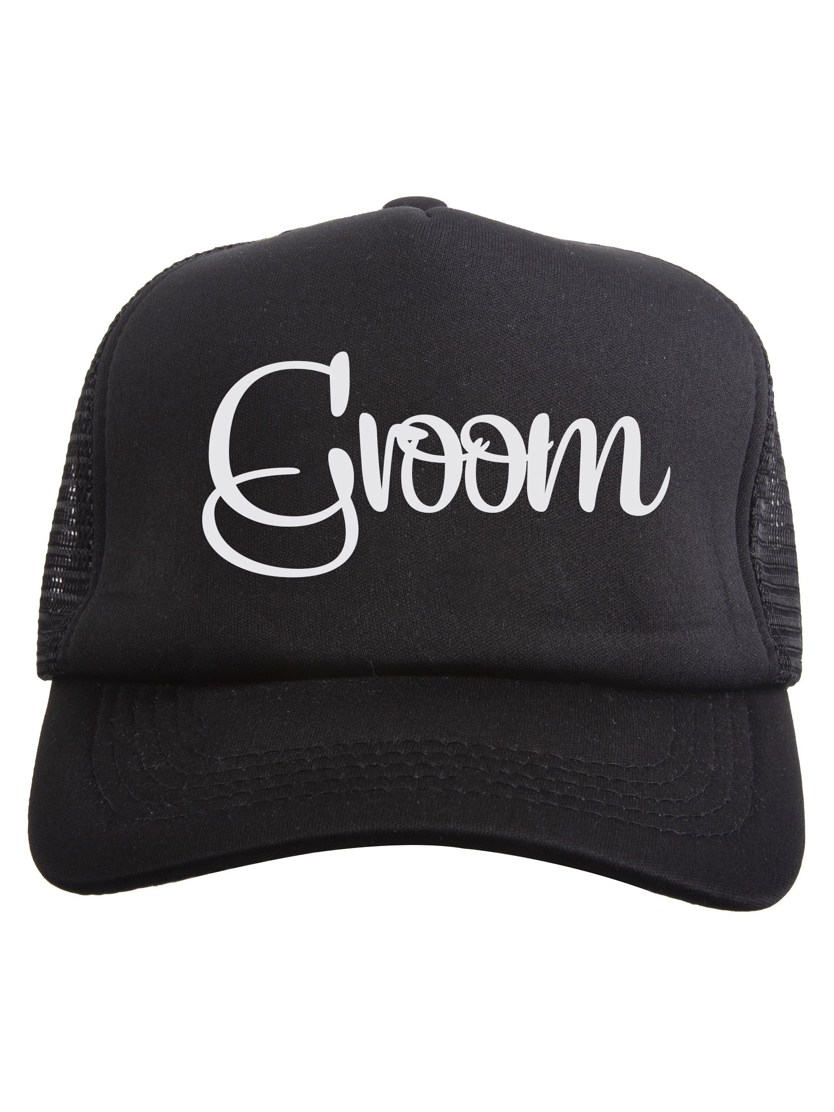 Gravity Threads Wedding Squad Adjustable Trucker Cap, Groom Hat - Black ...