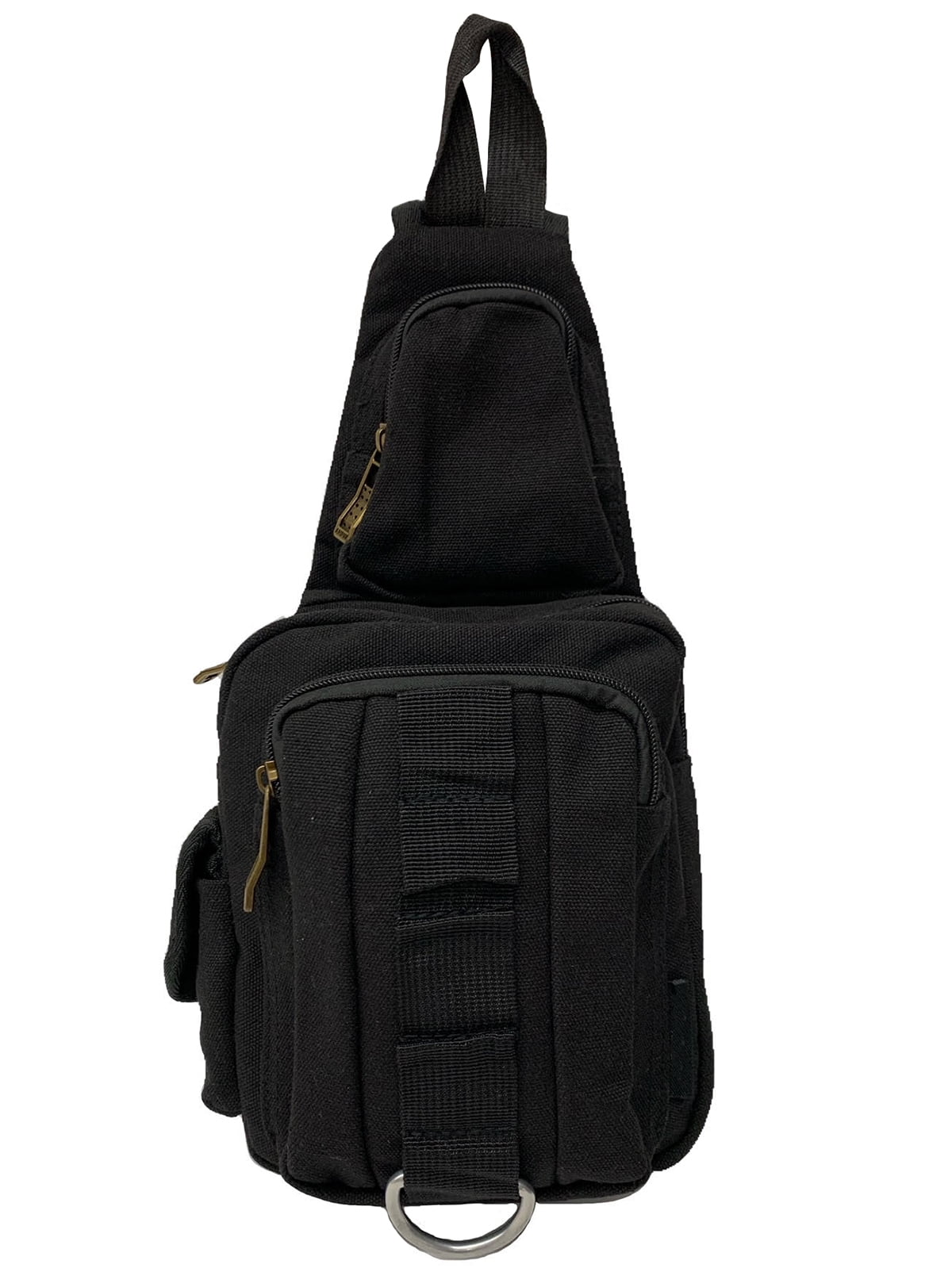 Gravity Trading Front Strap Crossbody Adjustable Sling Bag - Black ...