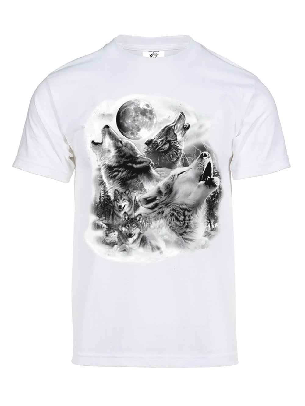 Gravity Trading Mens Howling Wolf Shirt - Solar Color Changing Short ...